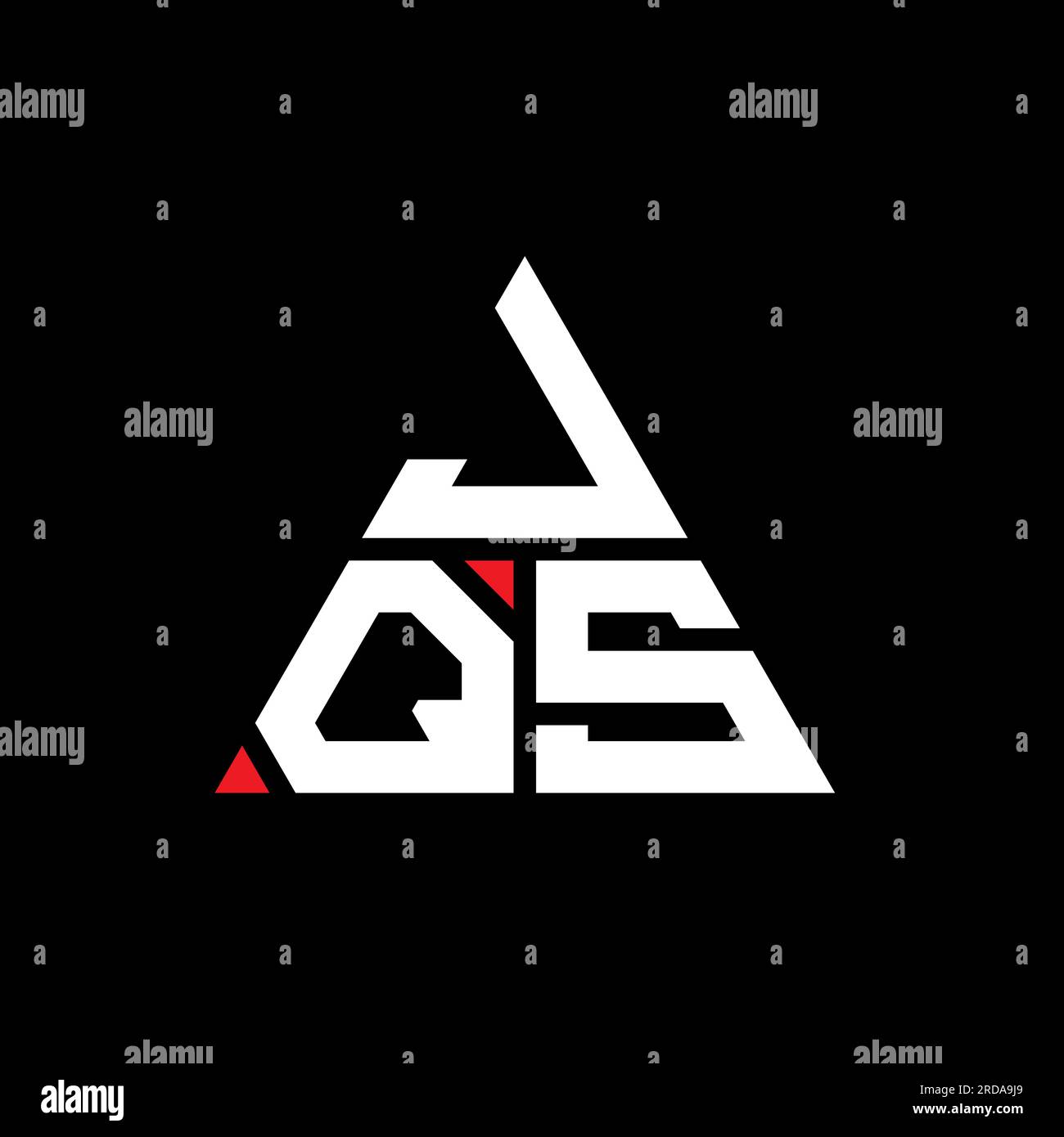 JQS triangle letter logo design with triangle shape. JQS triangle logo ...