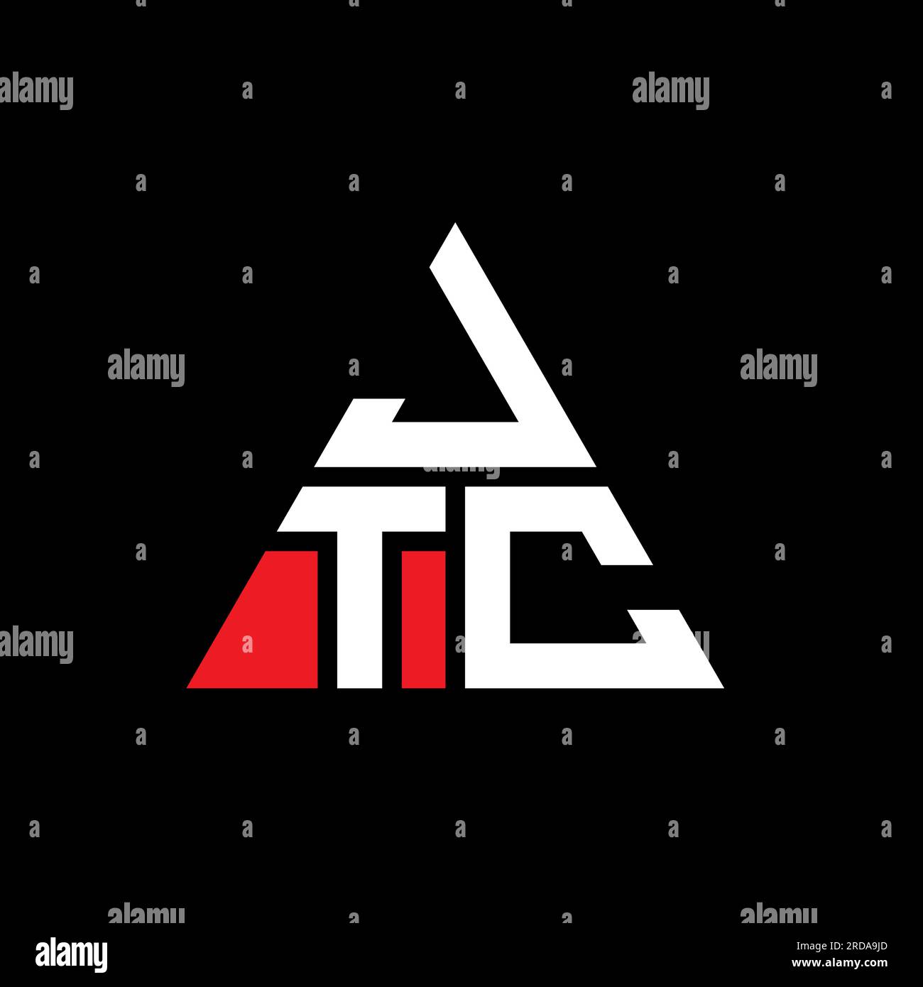 JTC triangle letter logo design with triangle shape. JTC triangle logo ...