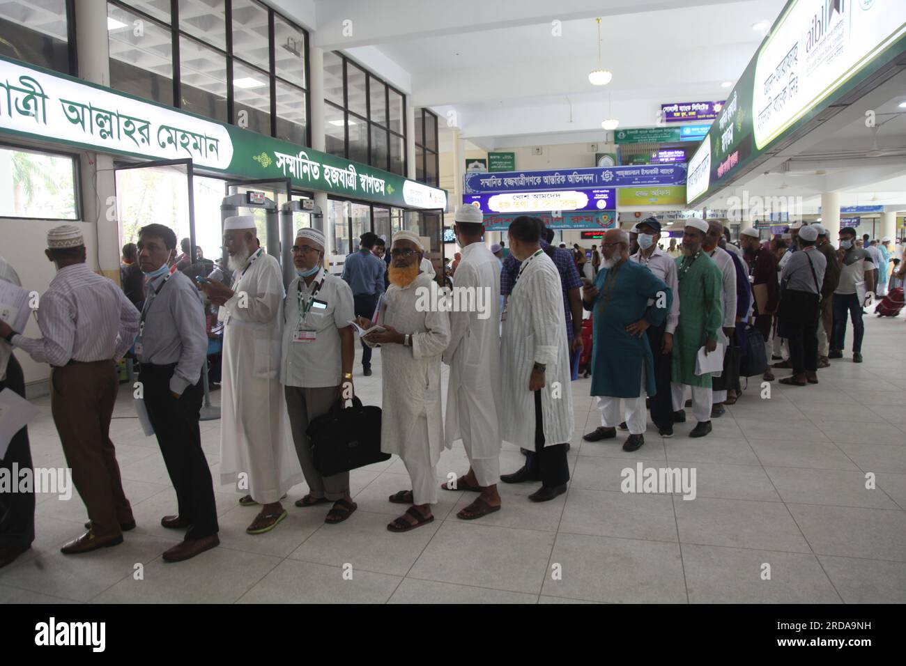 Pilgrims started to arrive at the Ashkona Hajj Camp in Dhaka from ...