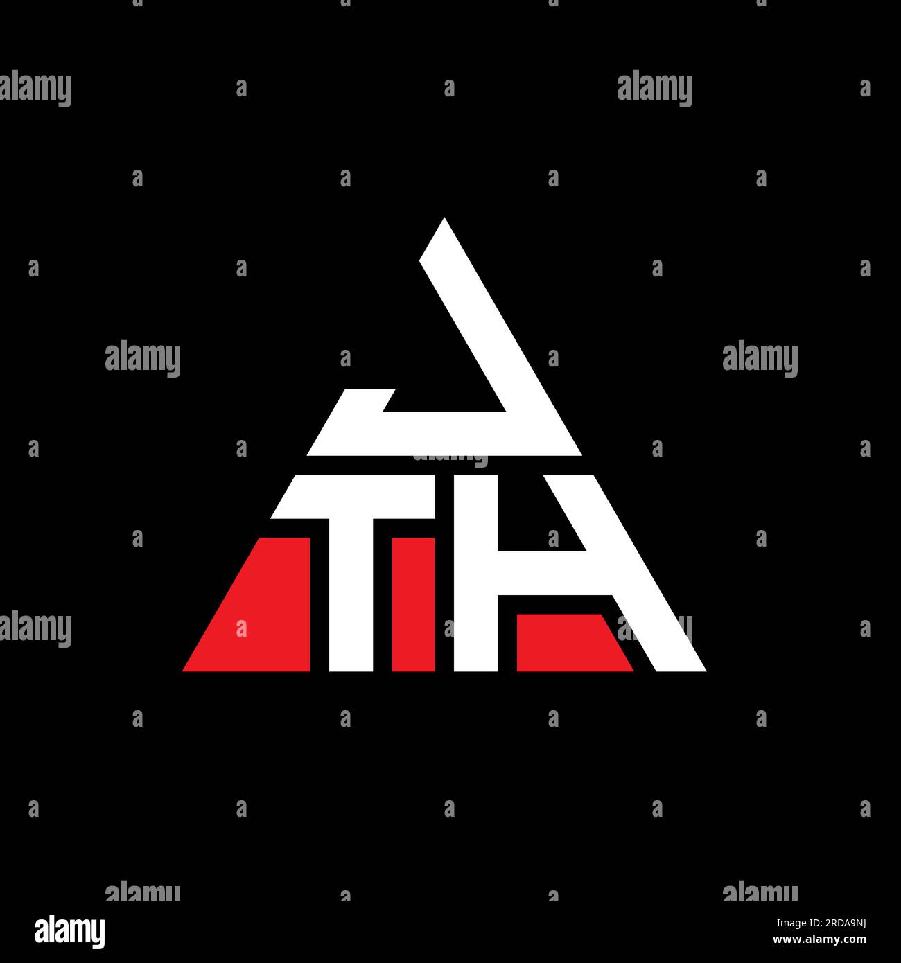 JTH triangle letter logo design with triangle shape. JTH triangle logo design monogram. JTH ...