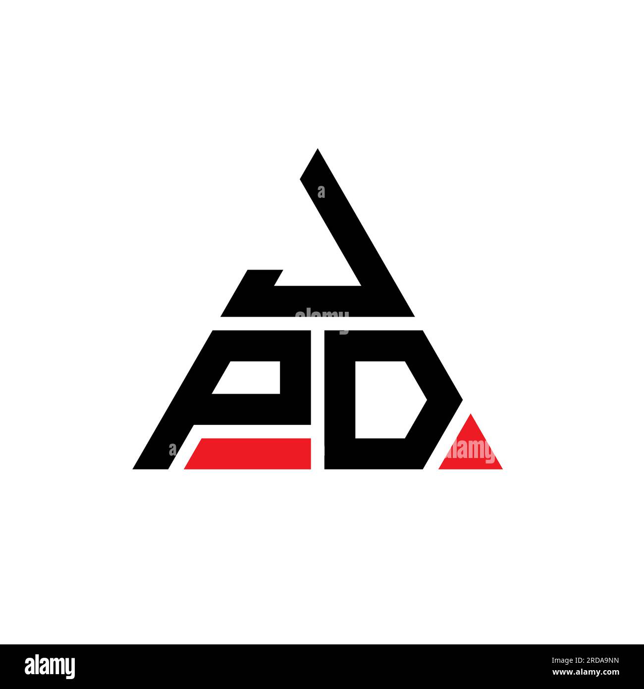 JPD triangle letter logo design with triangle shape. JPD triangle logo ...