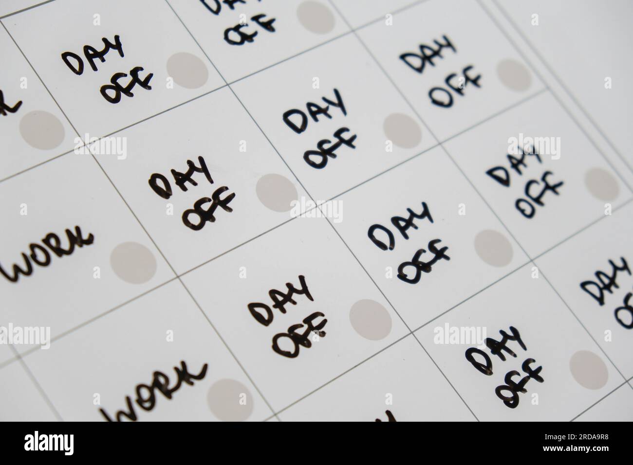 Magnetic board writing 4 day work week calendar with three weekend days off four day working ...