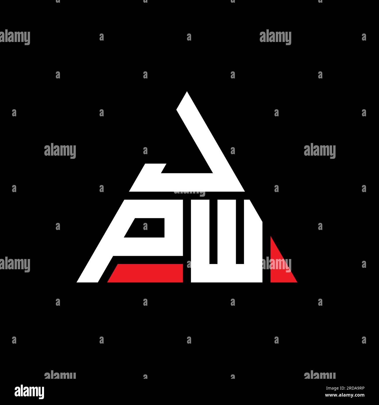 JPW triangle letter logo design with triangle shape. JPW triangle logo ...
