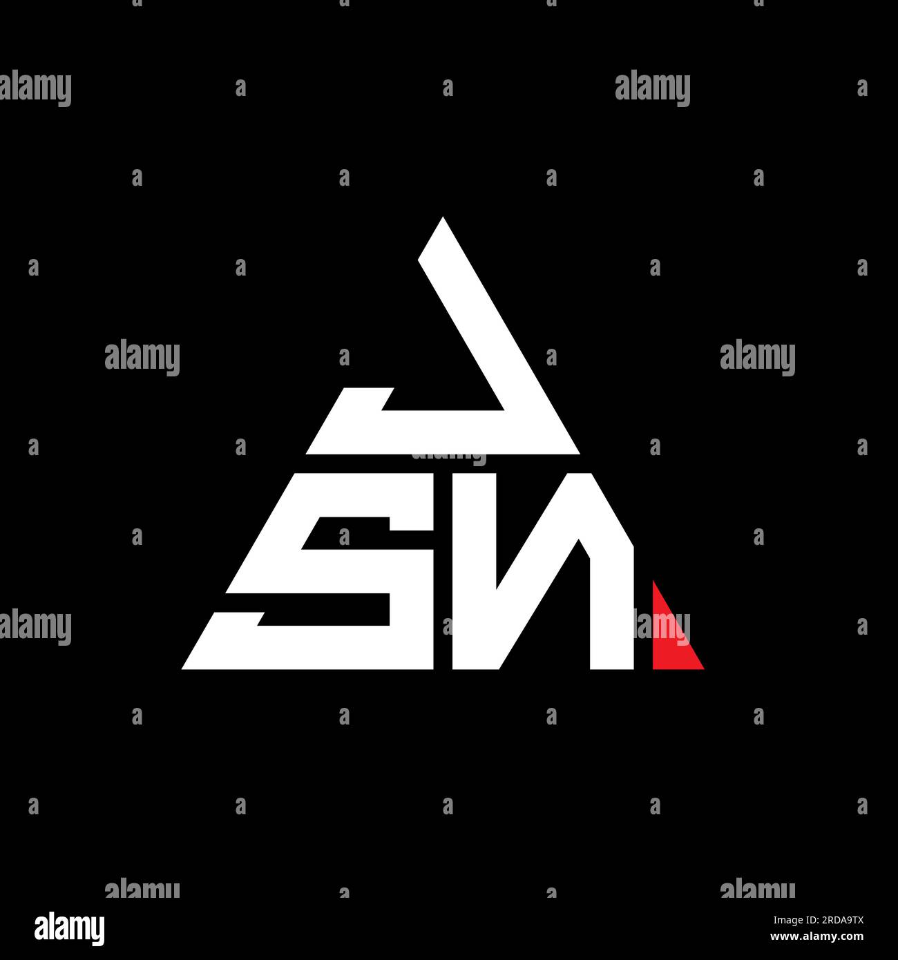 JSN triangle letter logo design with triangle shape. JSN triangle logo ...
