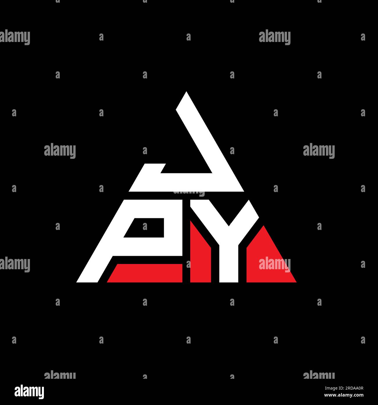 JPY triangle letter logo design with triangle shape. JPY triangle logo ...