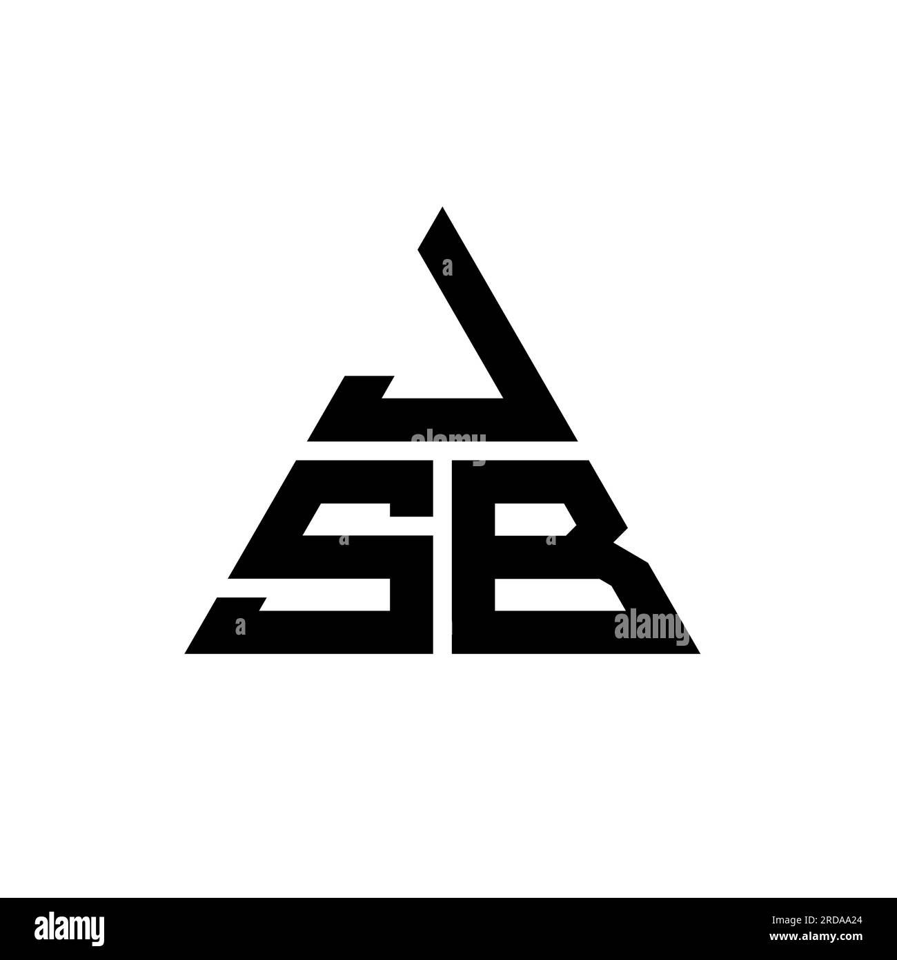 JSB triangle letter logo design with triangle shape. JSB triangle logo ...