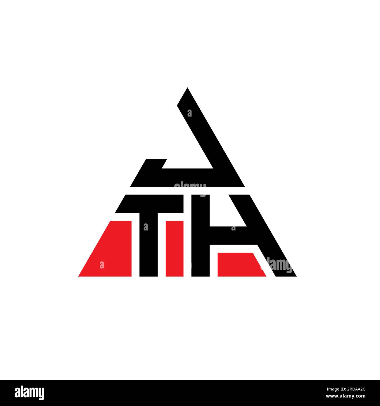 JTH triangle letter logo design with triangle shape. JTH triangle logo design monogram. JTH ...