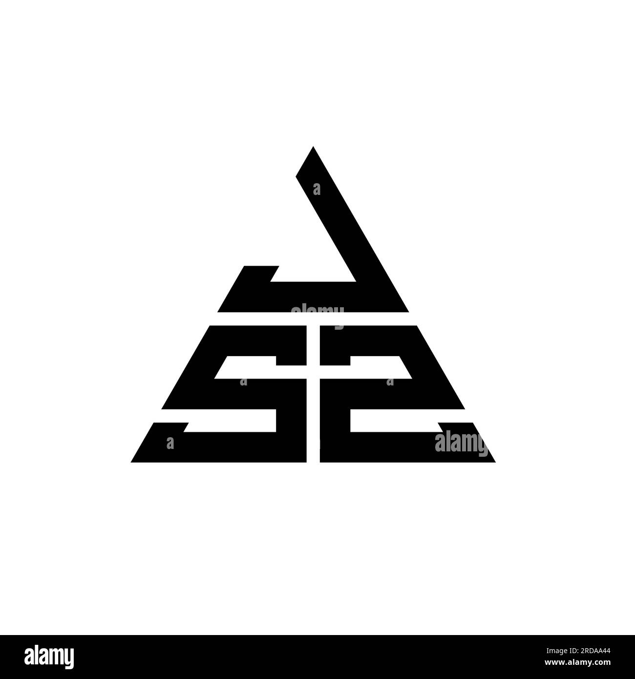 JSZ triangle letter logo design with triangle shape. JSZ triangle logo ...