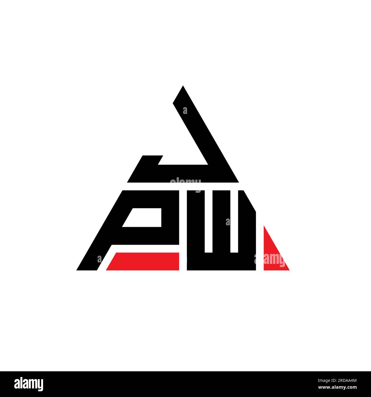 JPW triangle letter logo design with triangle shape. JPW triangle logo ...