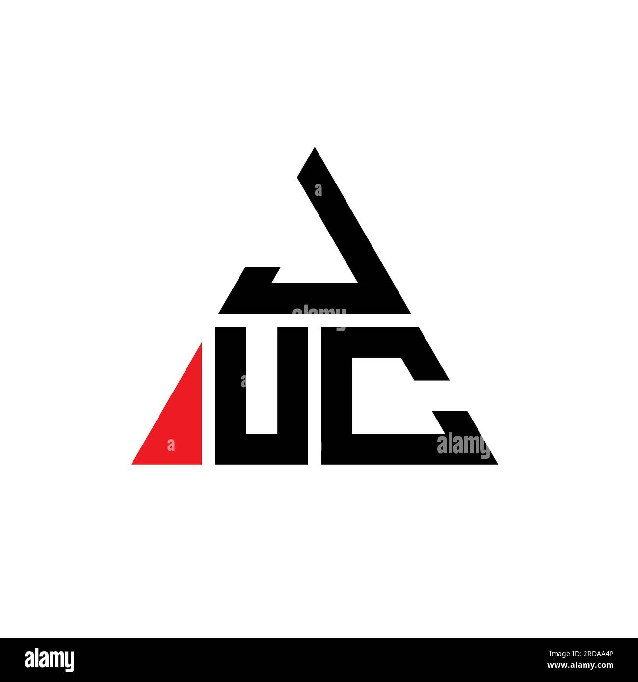 JUC triangle letter logo design with triangle shape. JUC triangle logo ...