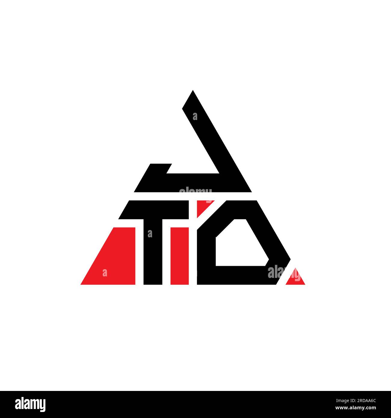 JTO triangle letter logo design with triangle shape. JTO triangle logo ...