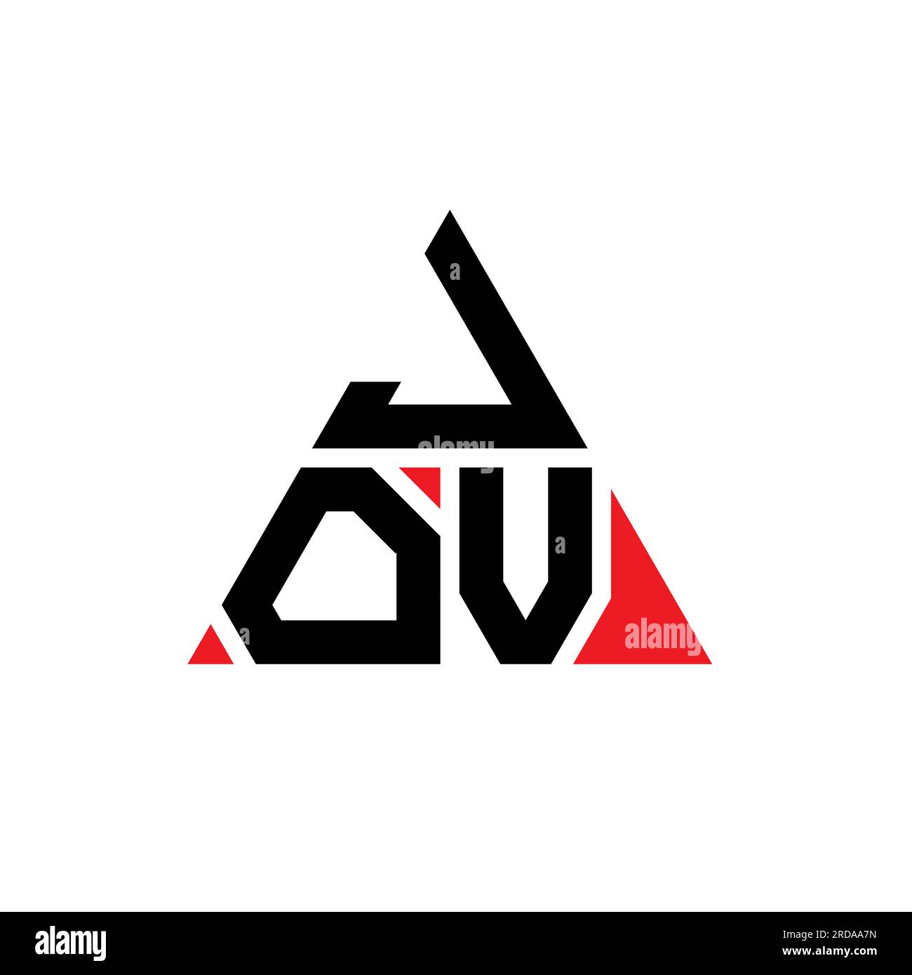 JOV triangle letter logo design with triangle shape. JOV triangle logo design monogram. JOV ...