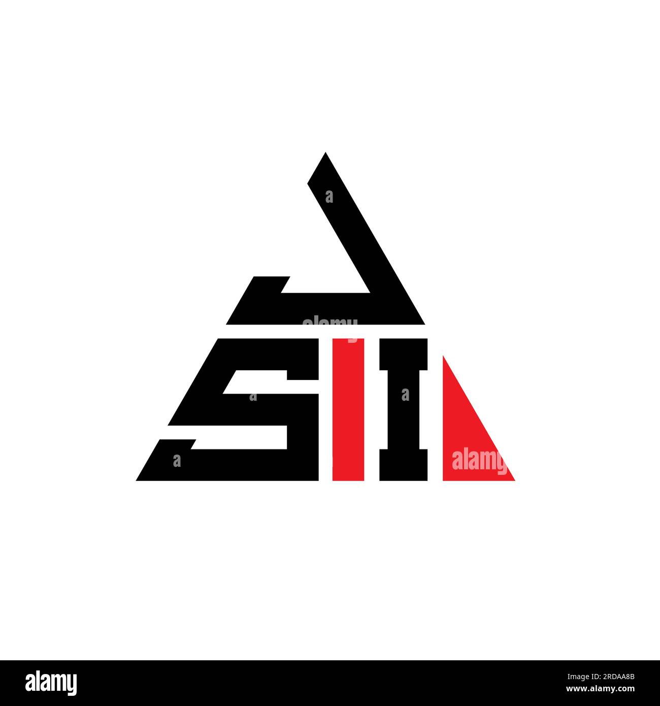 JSI triangle letter logo design with triangle shape. JSI triangle logo ...
