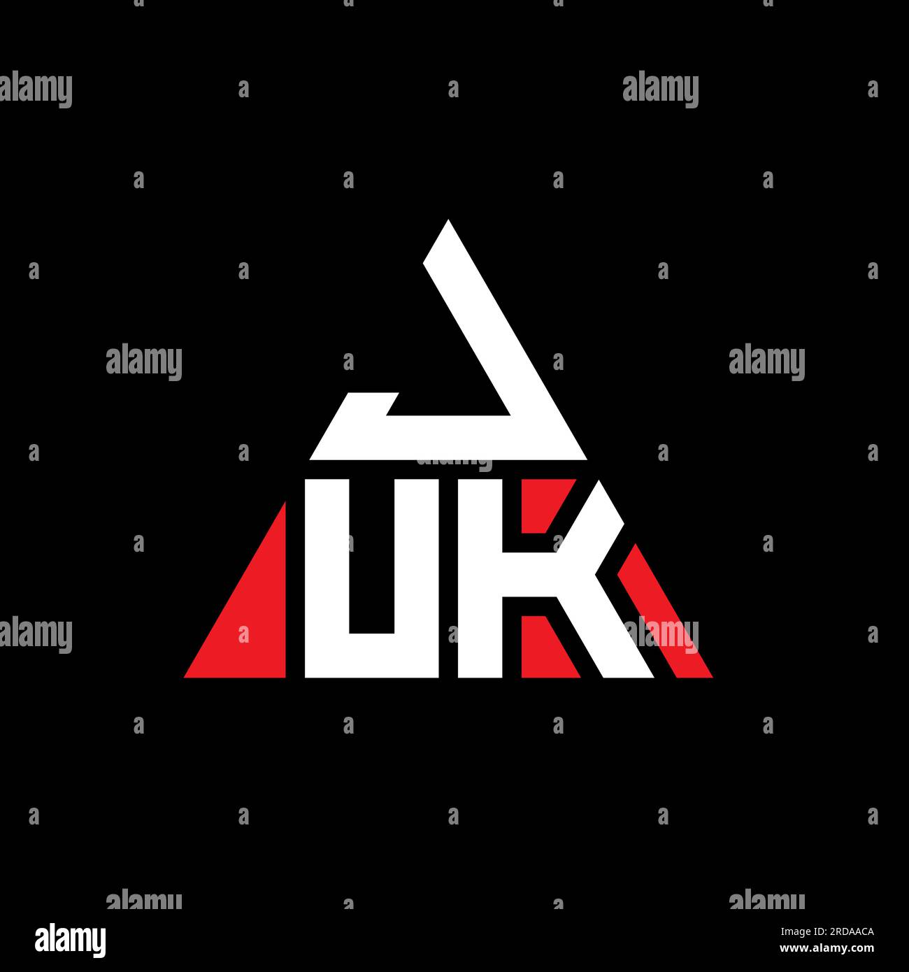 JUK triangle letter logo design with triangle shape. JUK triangle logo ...