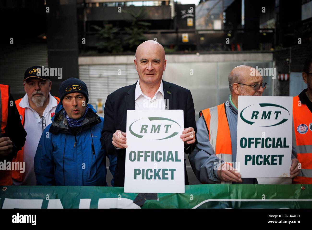 London, UK. 20th July, 2023. RMT Secretary-General MICK LYNCH on a ...