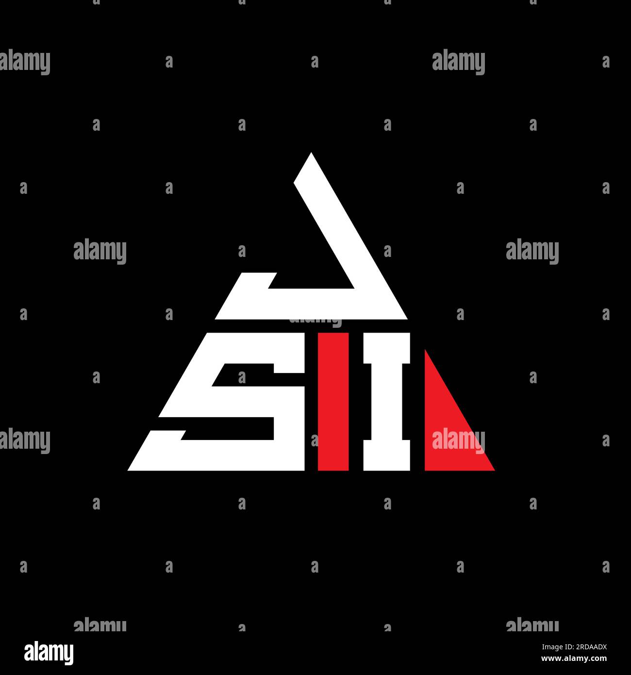 JSI triangle letter logo design with triangle shape. JSI triangle logo ...