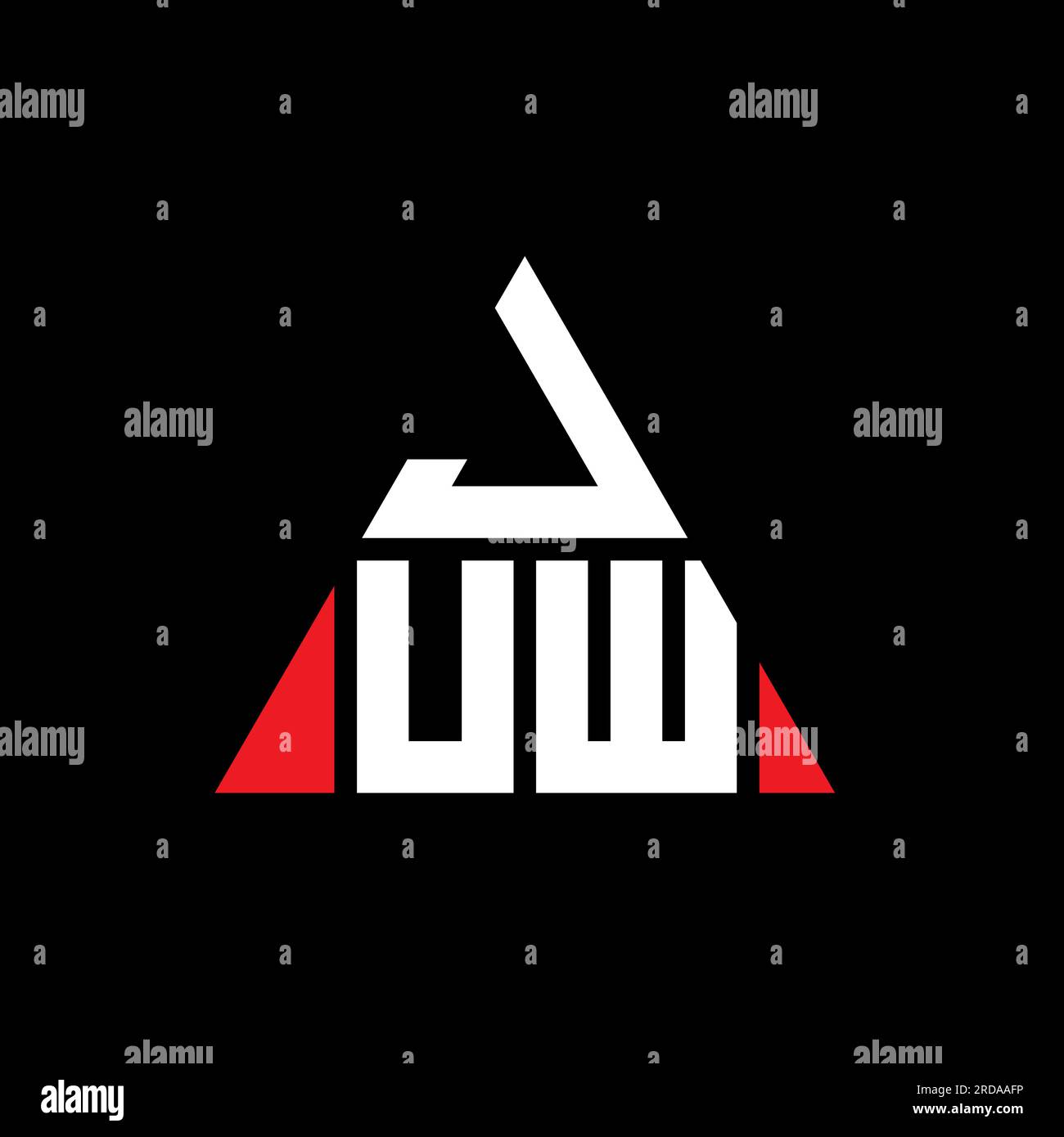 JUW triangle letter logo design with triangle shape. JUW triangle logo ...