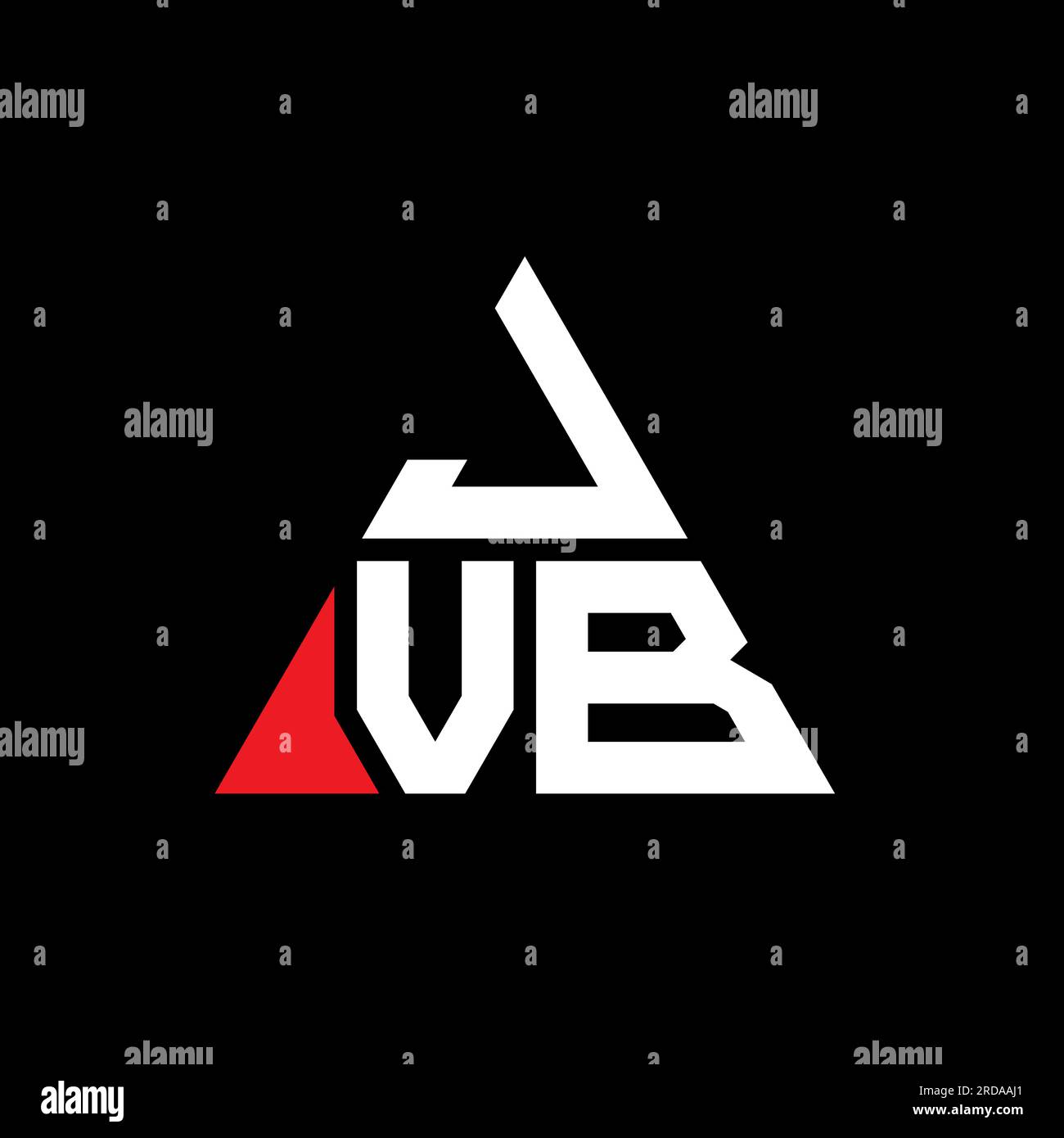 JVB triangle letter logo design with triangle shape. JVB triangle logo design monogram. JVB ...