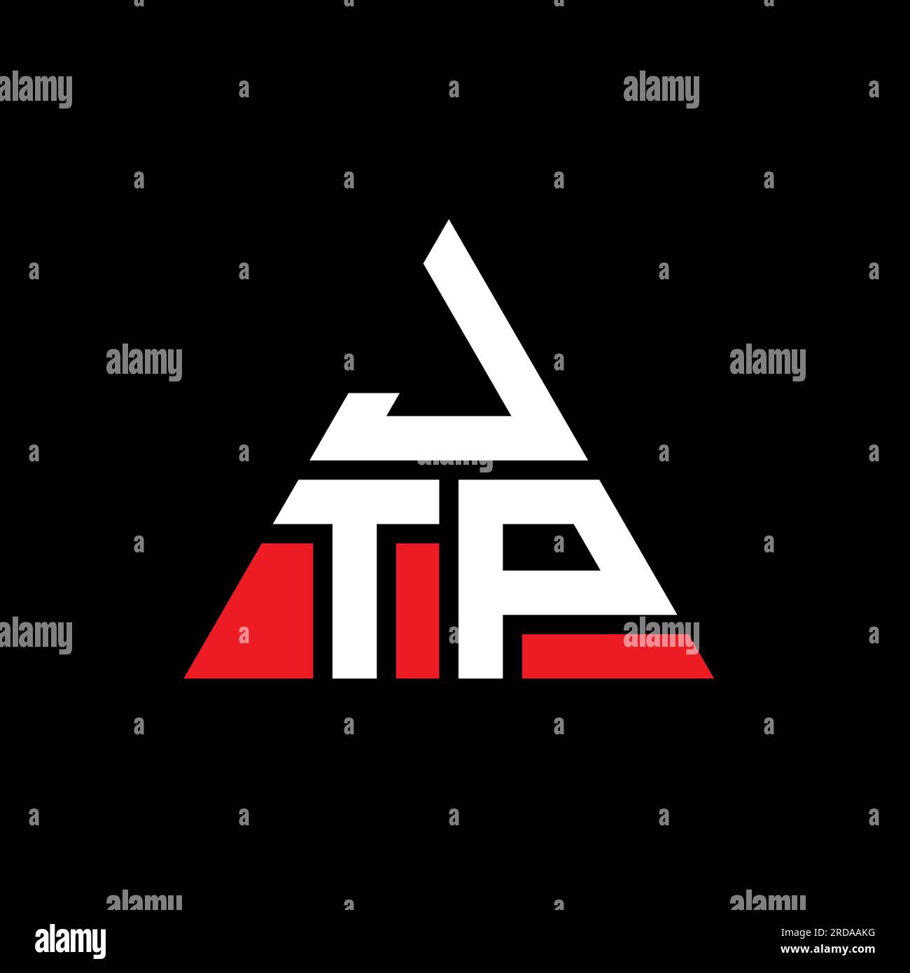 JTP triangle letter logo design with triangle shape. JTP triangle logo ...