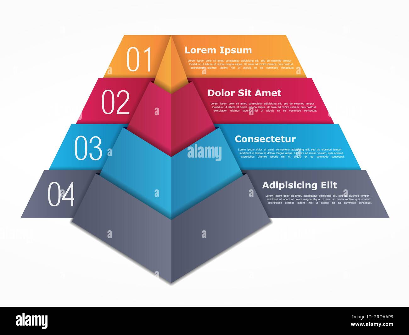 Infographic elements bar triangle chart Cut Out Stock Images & Pictures ...