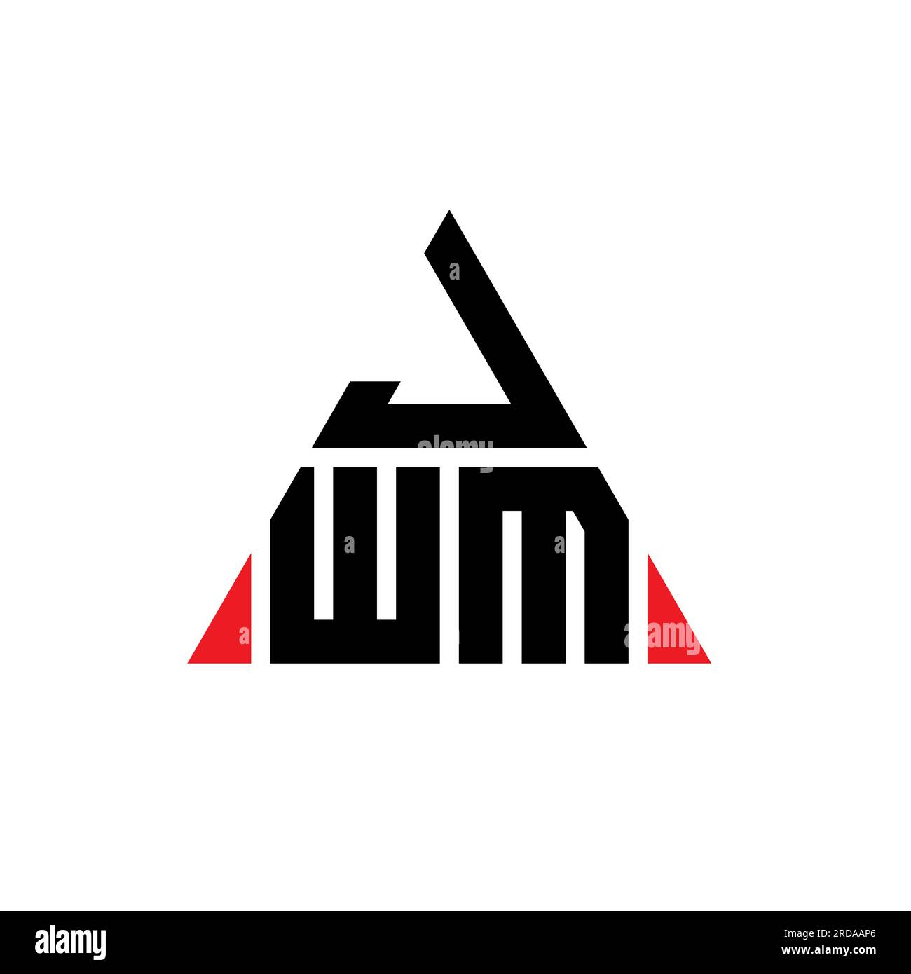JWM triangle letter logo design with triangle shape. JWM triangle logo ...