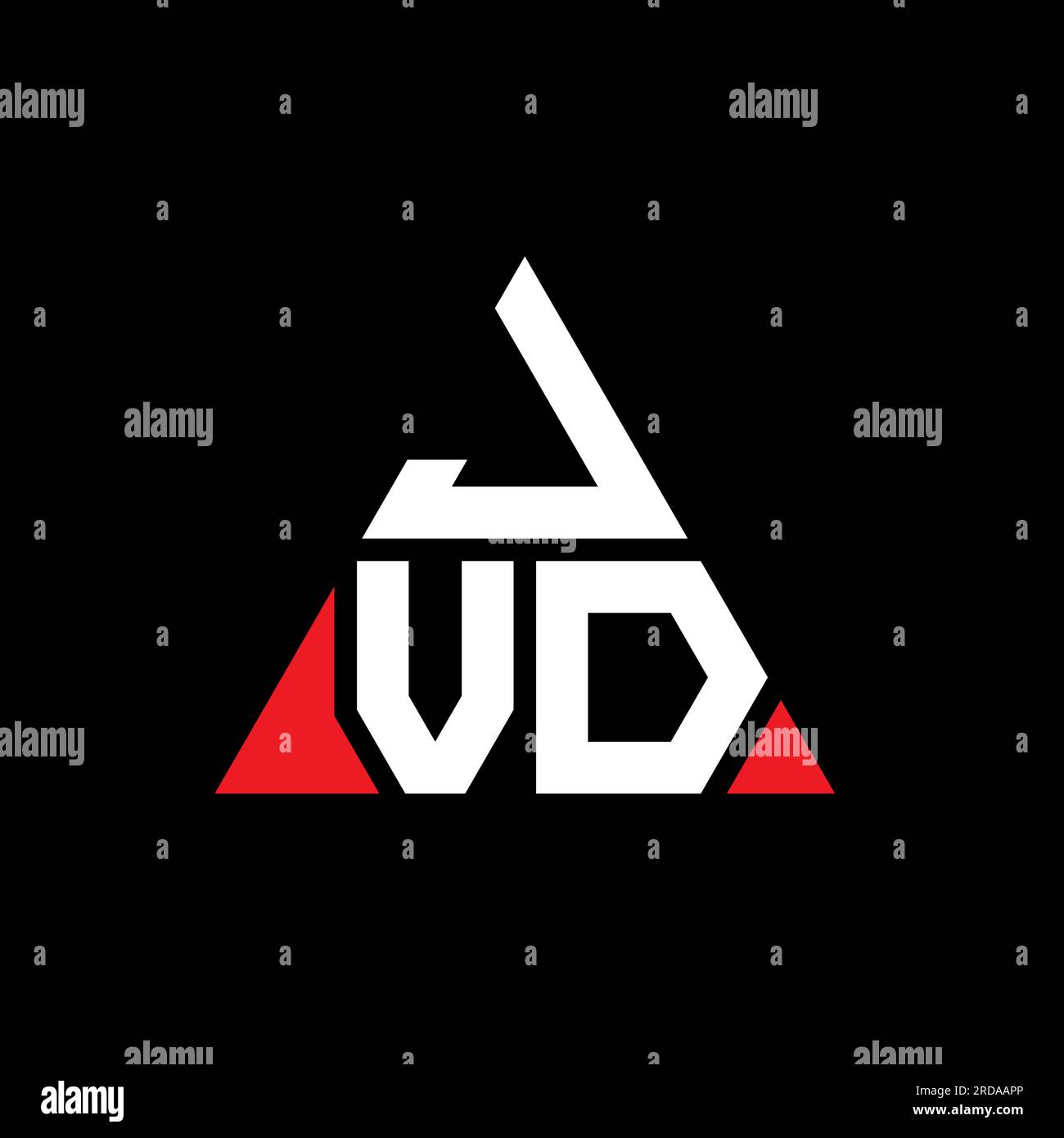 JVD triangle letter logo design with triangle shape. JVD triangle logo ...