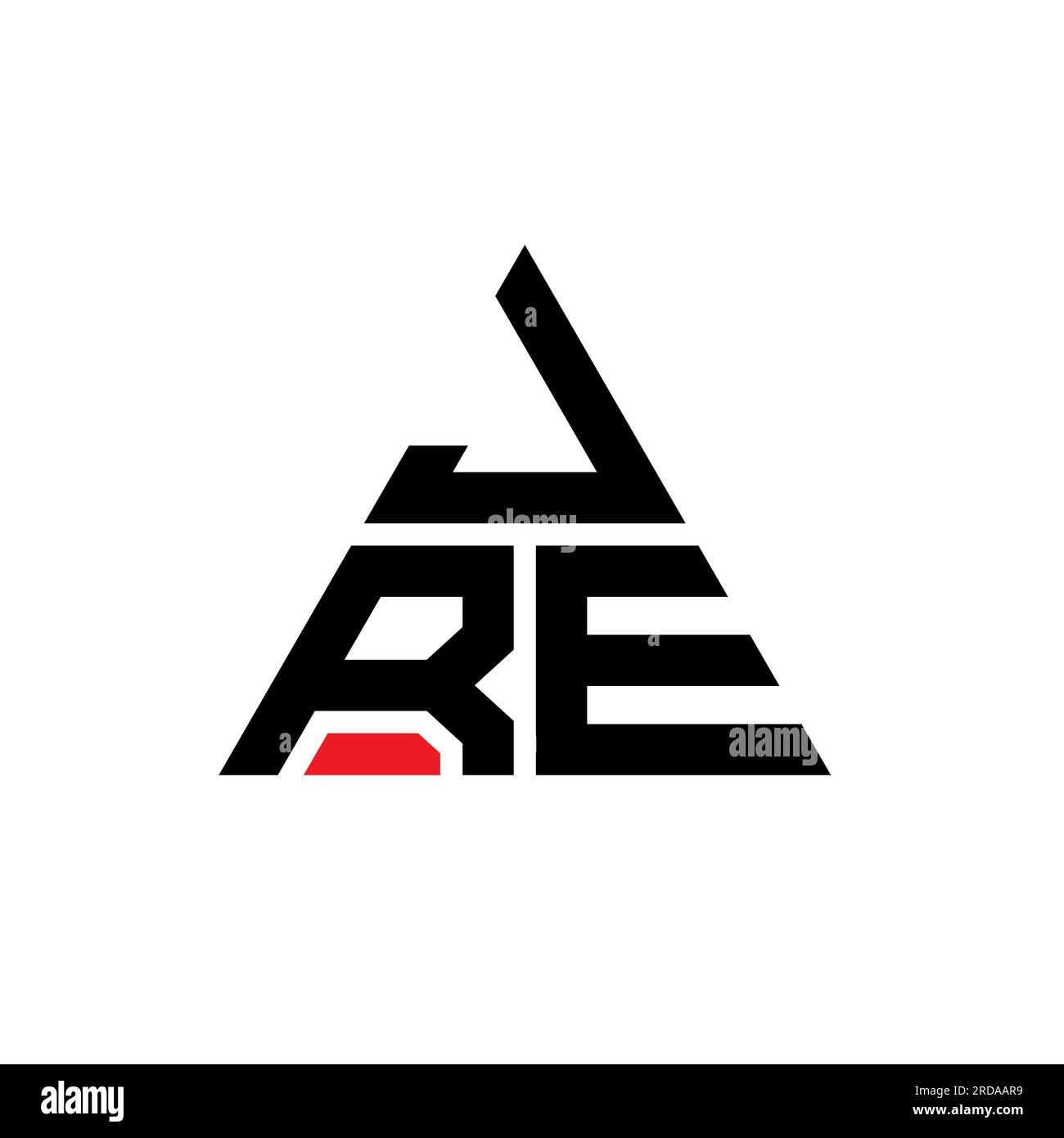 JRE triangle letter logo design with triangle shape. JRE triangle logo design monogram. JRE ...