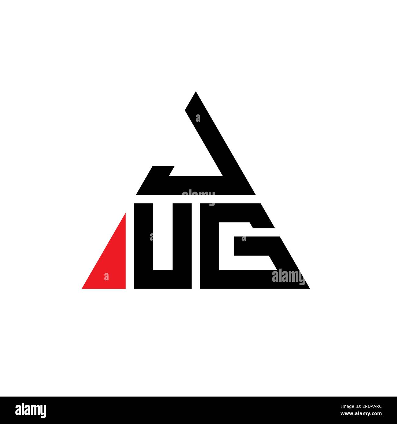 JUG triangle letter logo design with triangle shape. JUG triangle logo ...