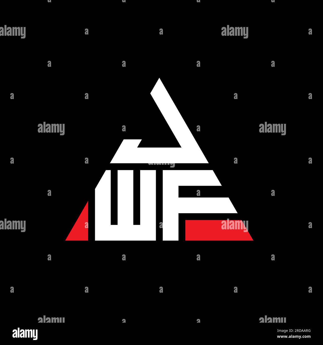 JWF triangle letter logo design with triangle shape. JWF triangle logo ...