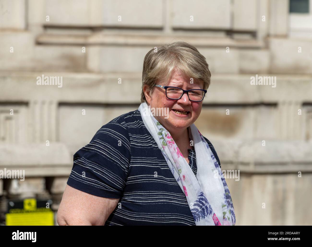London, uk. July,2023.Thérèse Coffey, Environment secretary leaving ...