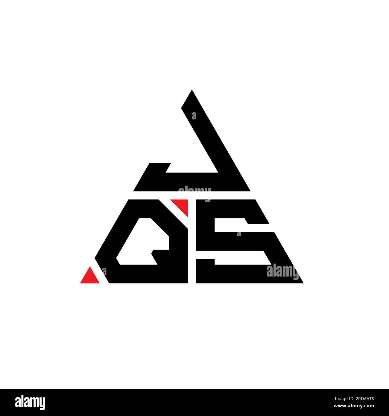 JQS triangle letter logo design with triangle shape. JQS triangle logo ...