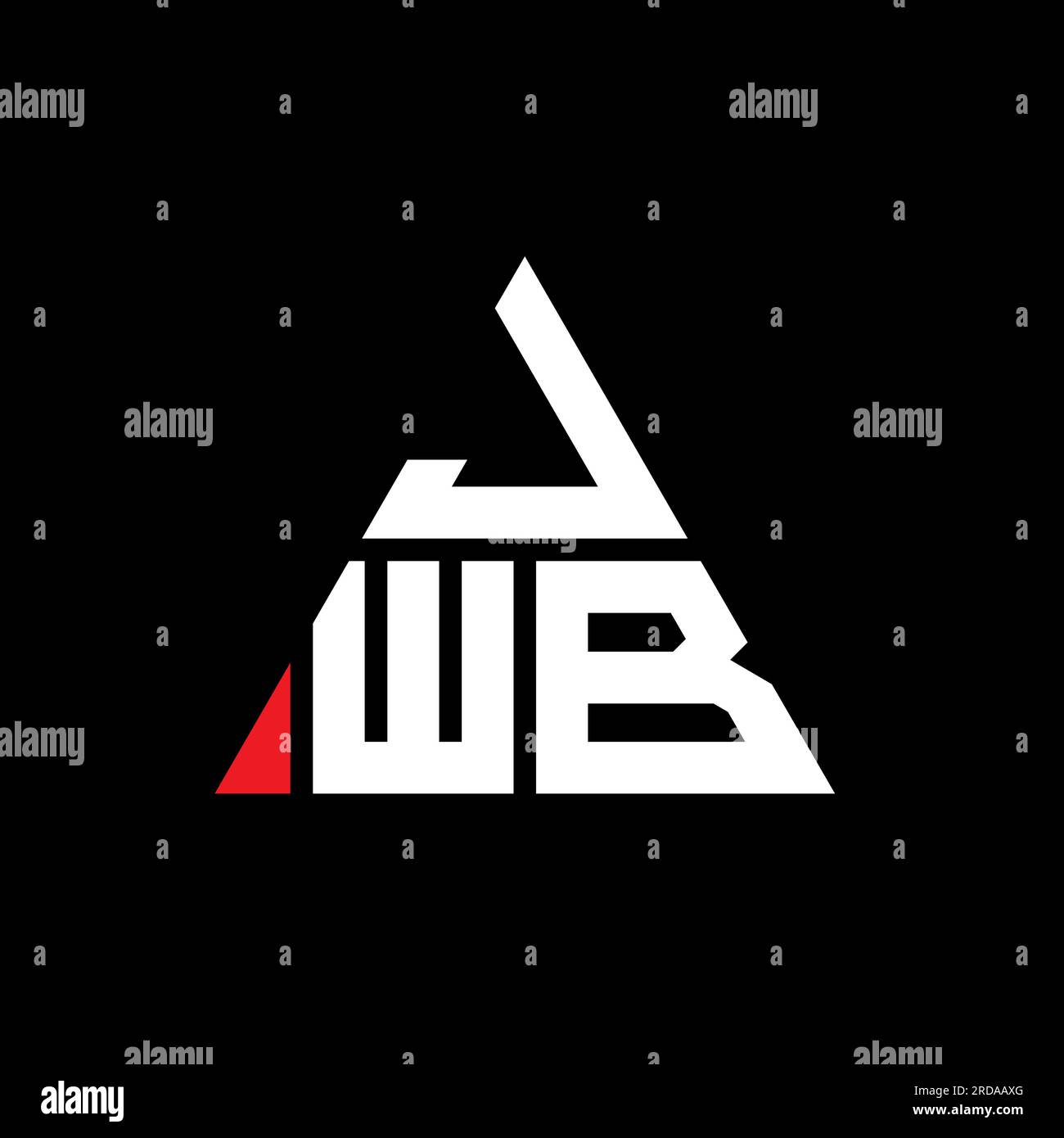 JWB triangle letter logo design with triangle shape. JWB triangle logo ...