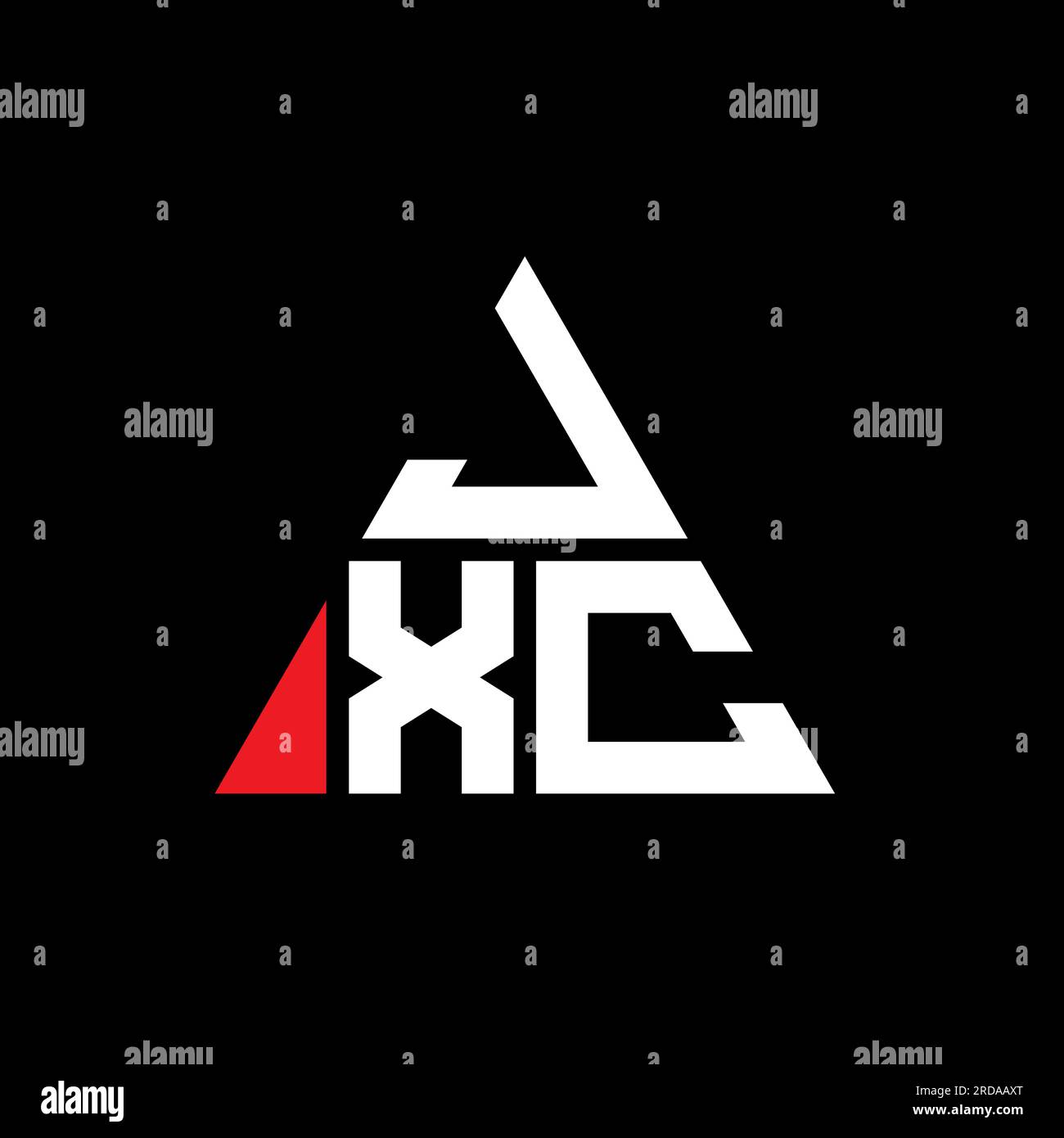 JXC triangle letter logo design with triangle shape. JXC triangle logo ...