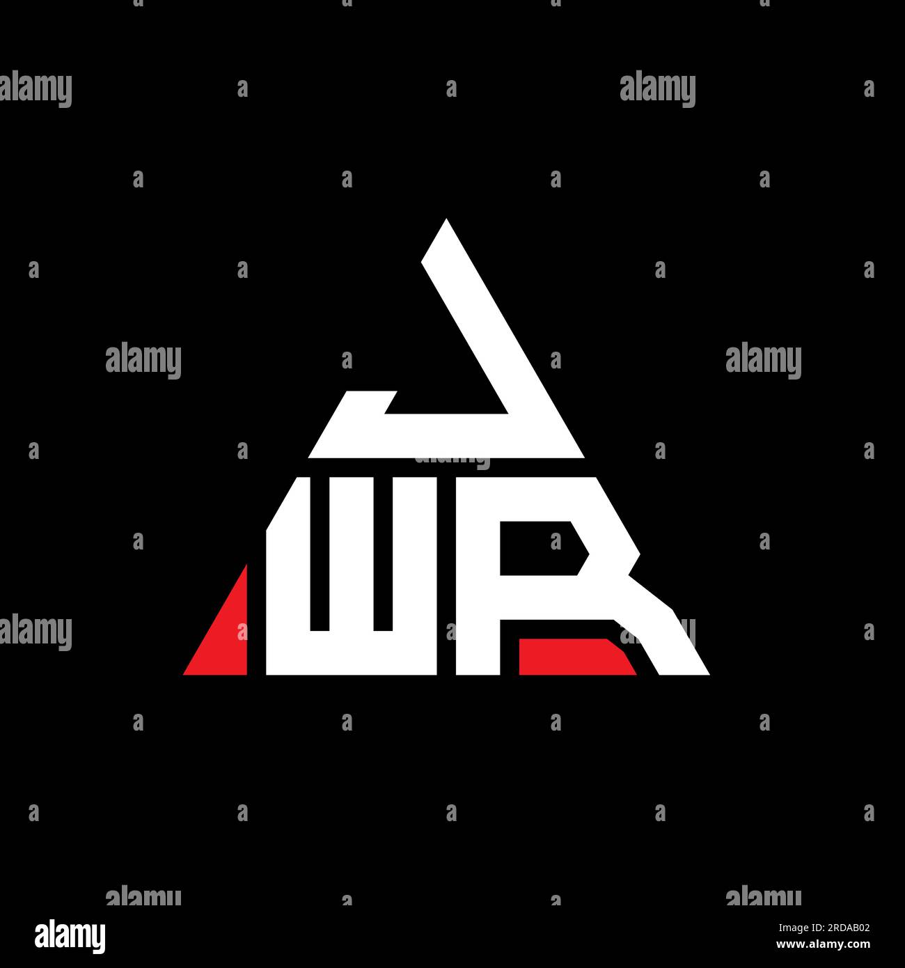 JWR triangle letter logo design with triangle shape. JWR triangle logo ...