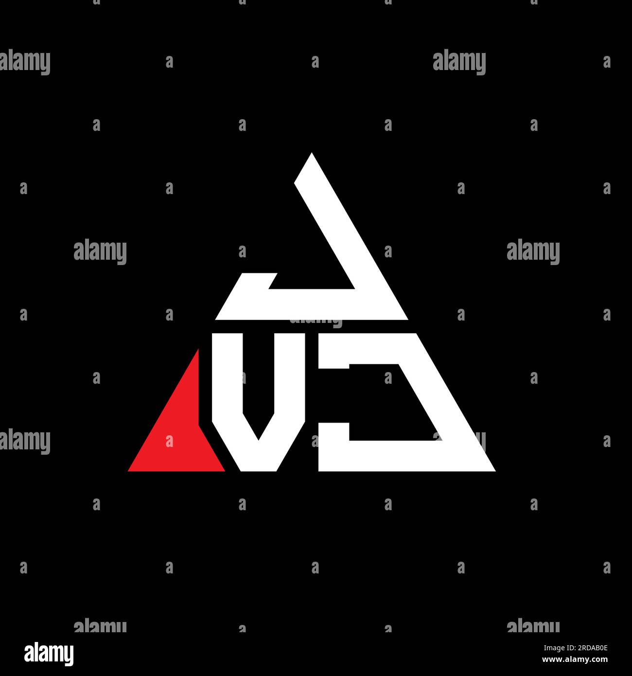 JVJ triangle letter logo design with triangle shape. JVJ triangle logo ...