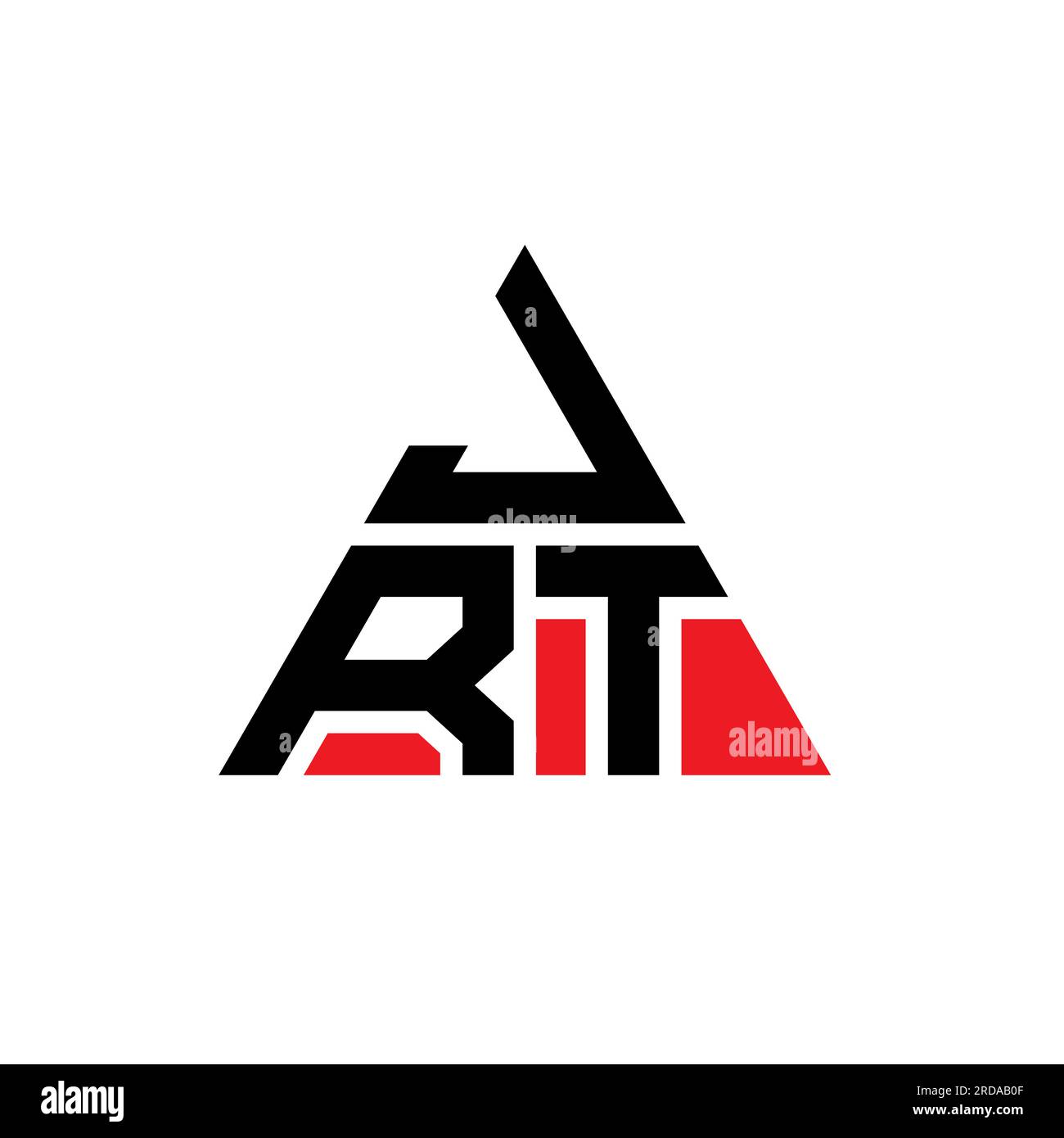 JRT triangle letter logo design with triangle shape. JRT triangle logo ...