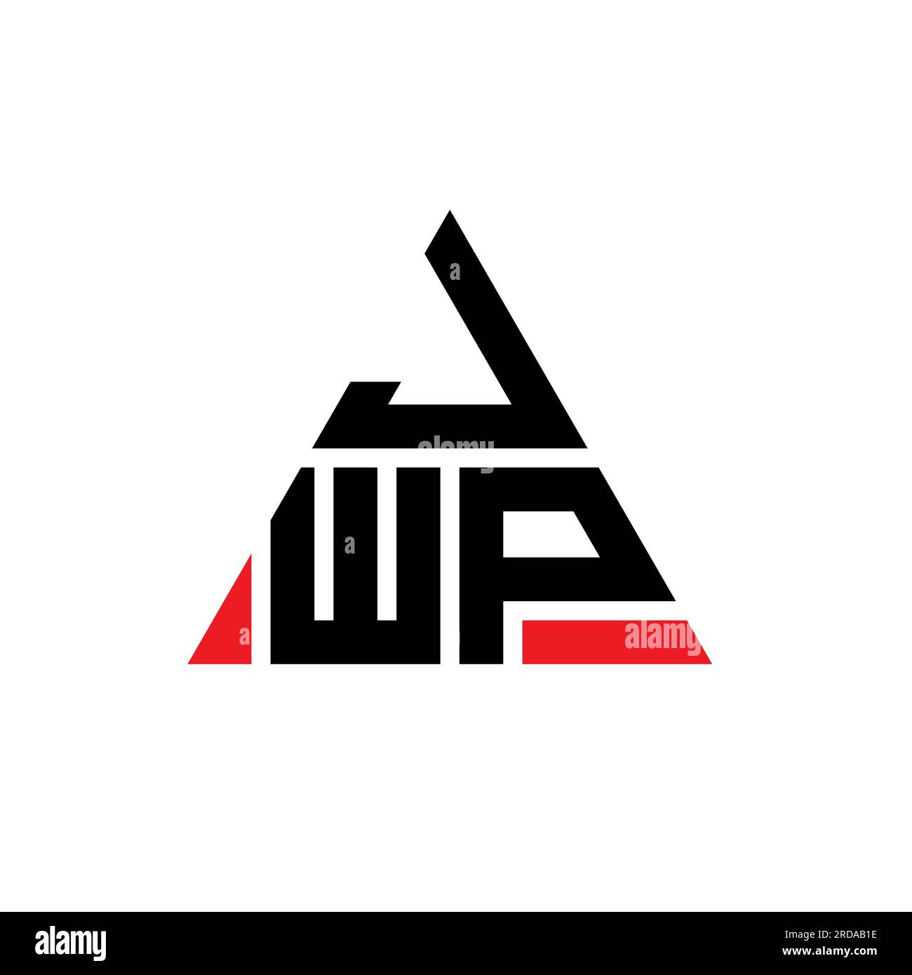 JWP triangle letter logo design with triangle shape. JWP triangle logo ...