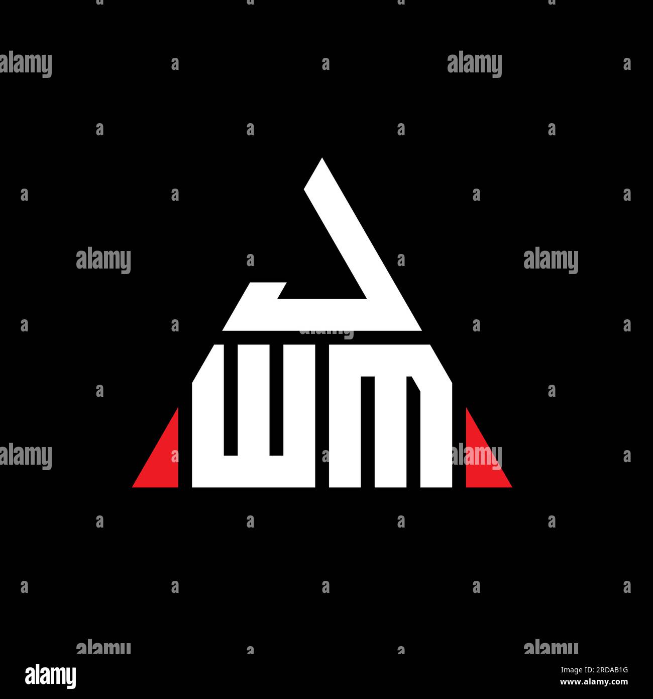 JWM triangle letter logo design with triangle shape. JWM triangle logo ...