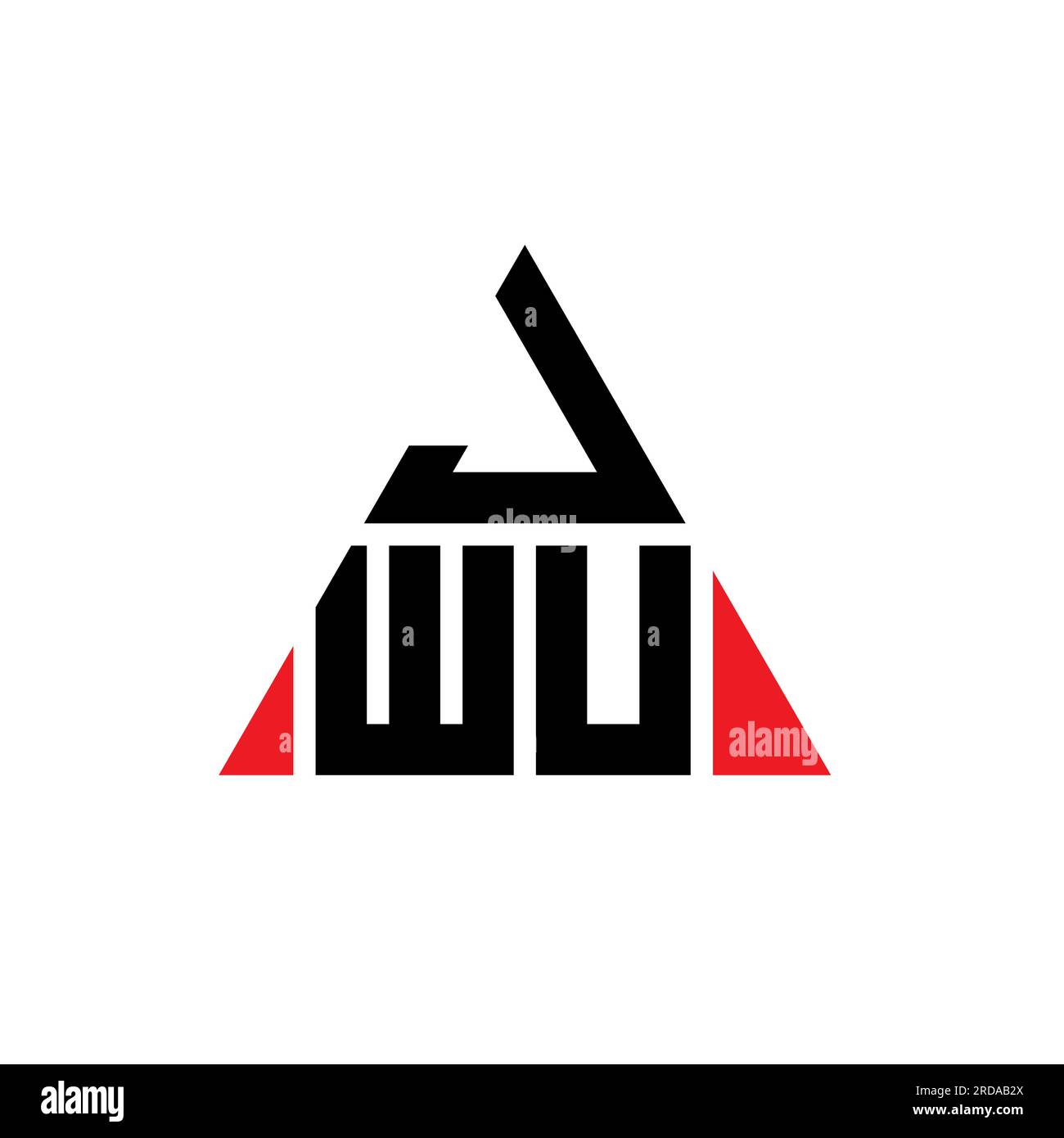 JWU triangle letter logo design with triangle shape. JWU triangle logo ...