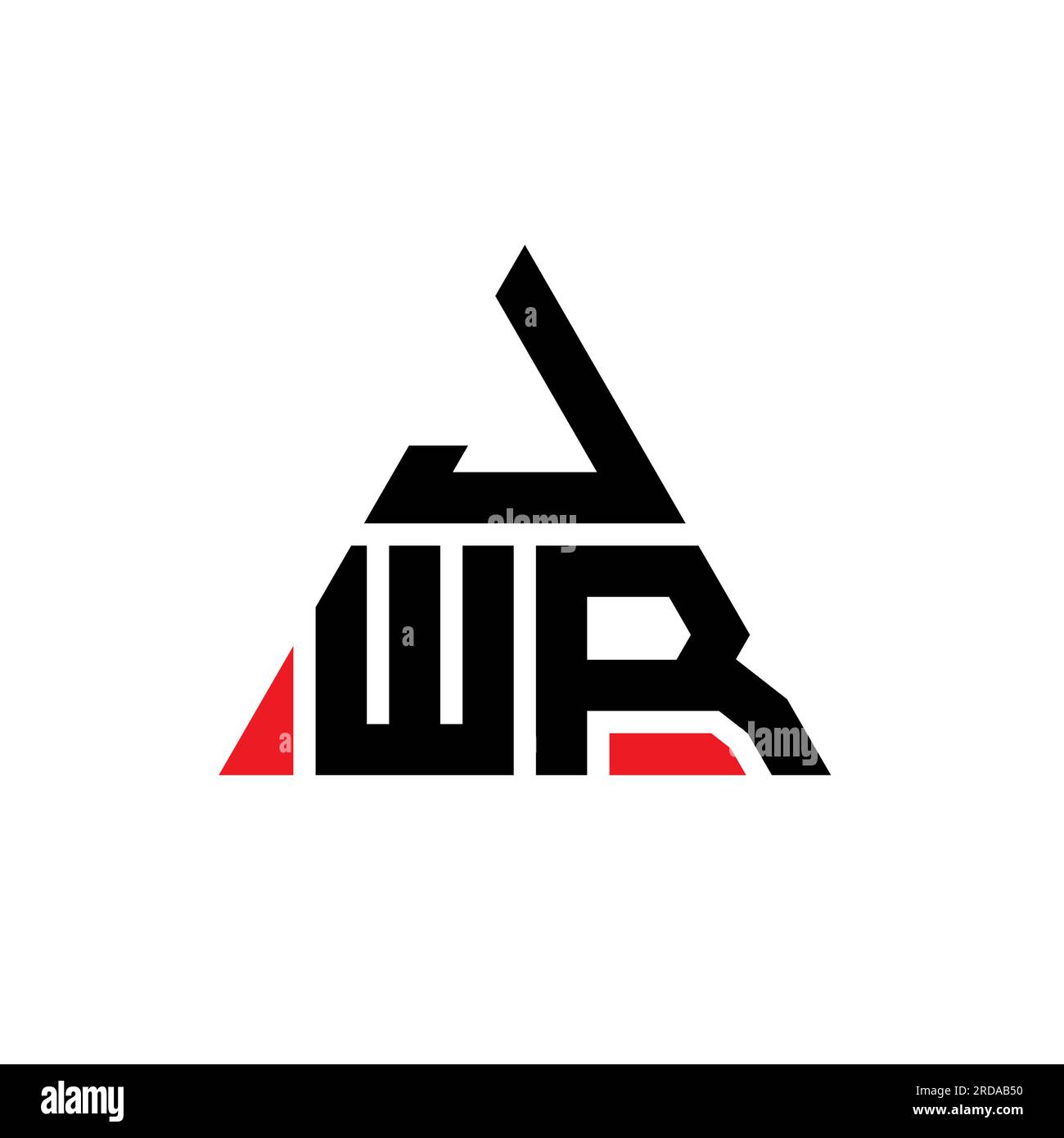 JWR triangle letter logo design with triangle shape. JWR triangle logo ...