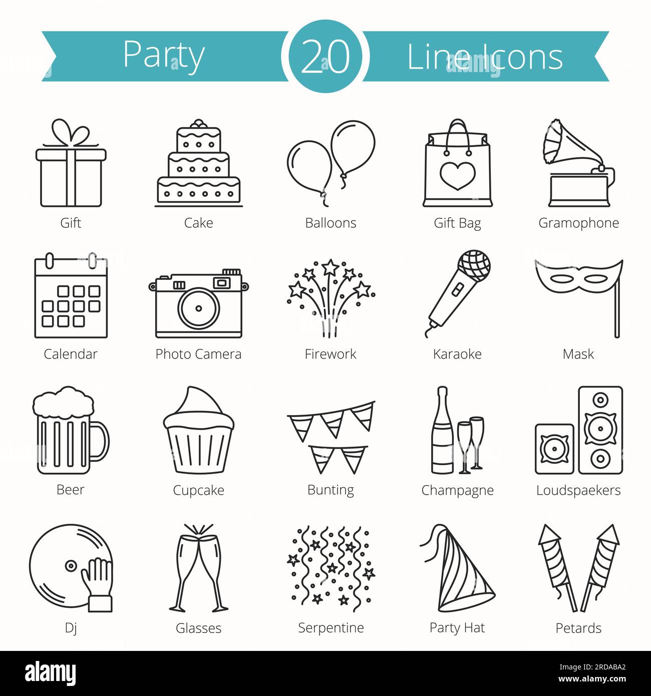 Web 20 icons Stock Vector Images - Alamy