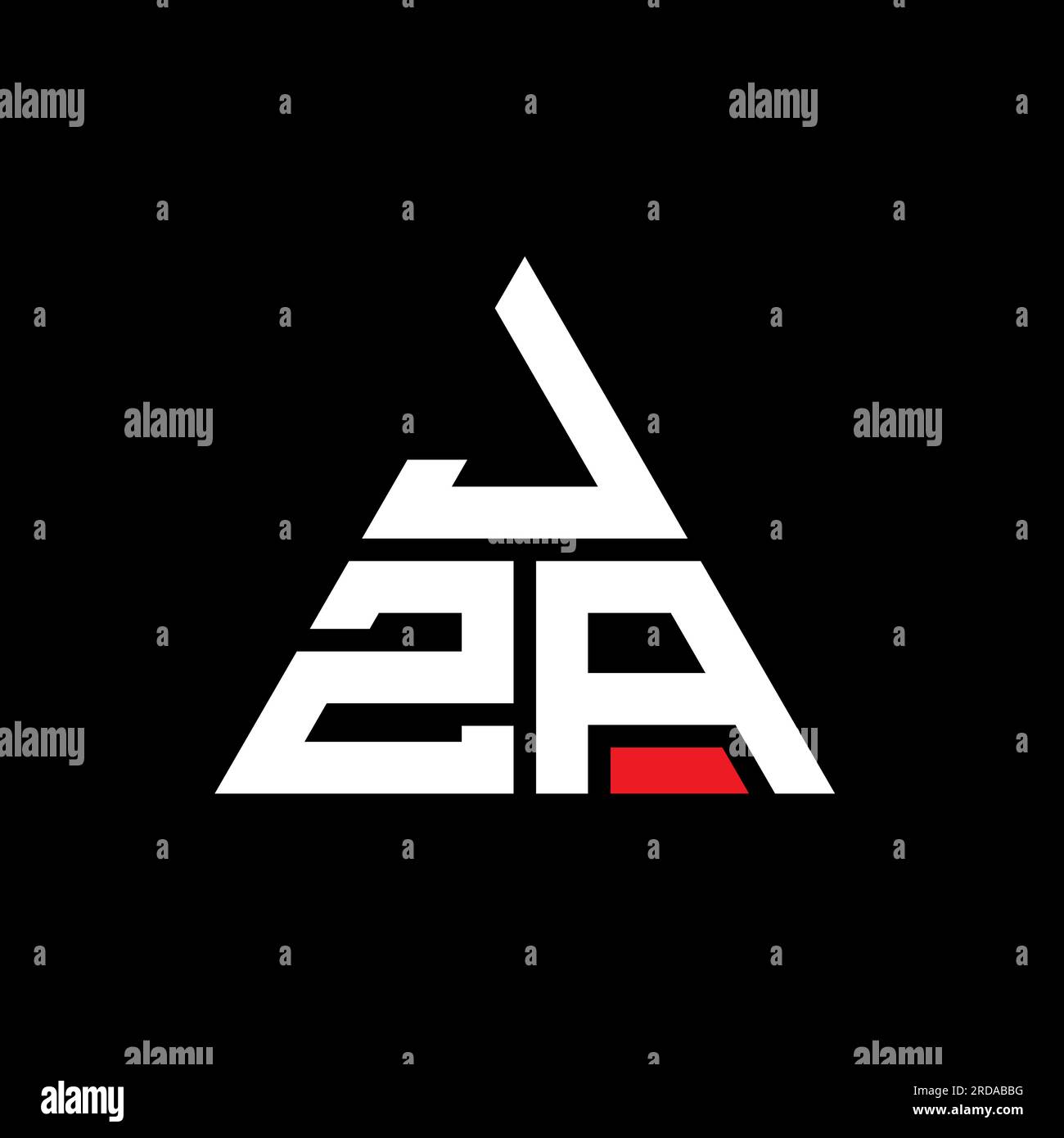 JZA triangle letter logo design with triangle shape. JZA triangle logo ...