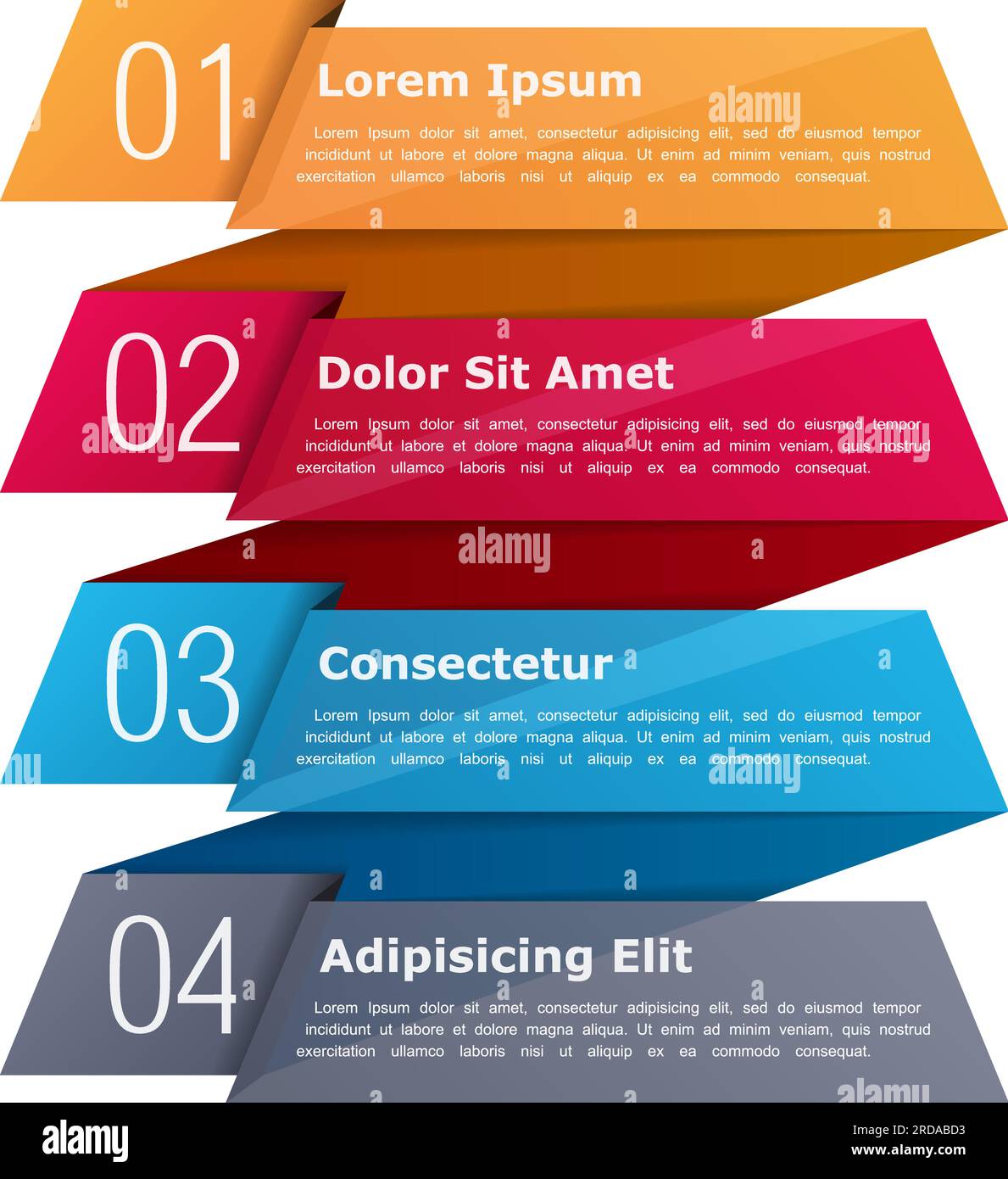 Four steps, infographics template with four elements and place for your ...