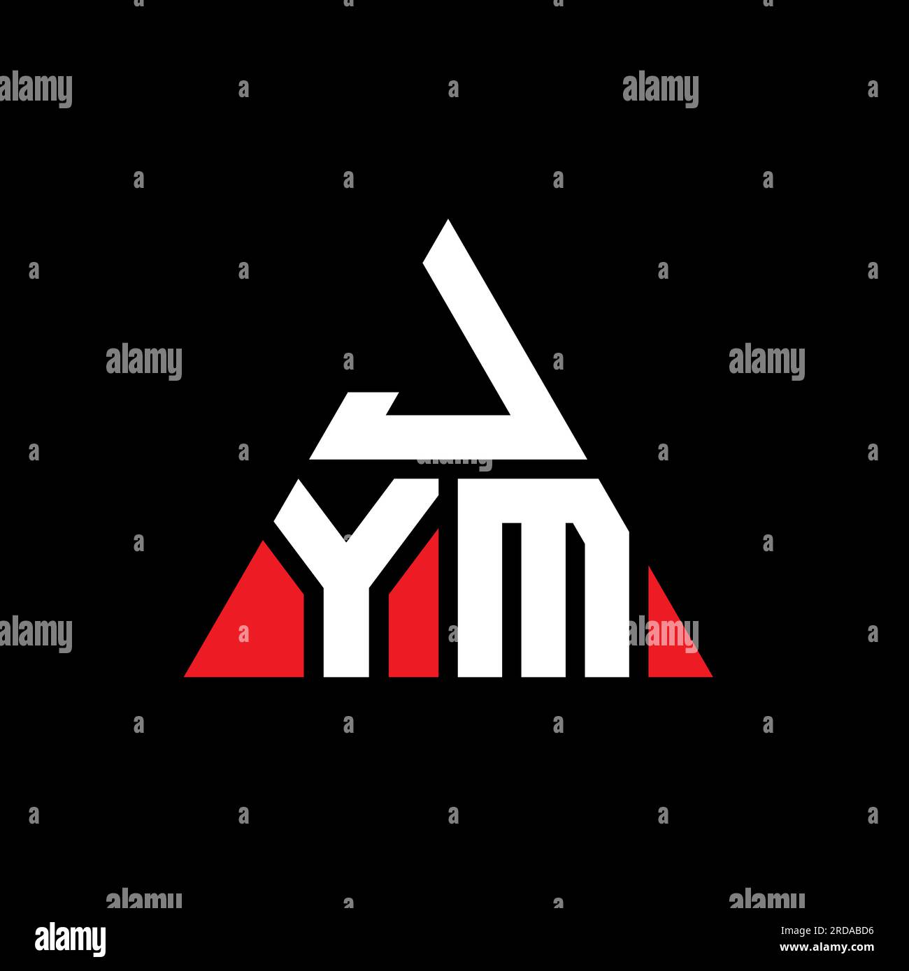 JYM triangle letter logo design with triangle shape. JYM triangle logo ...