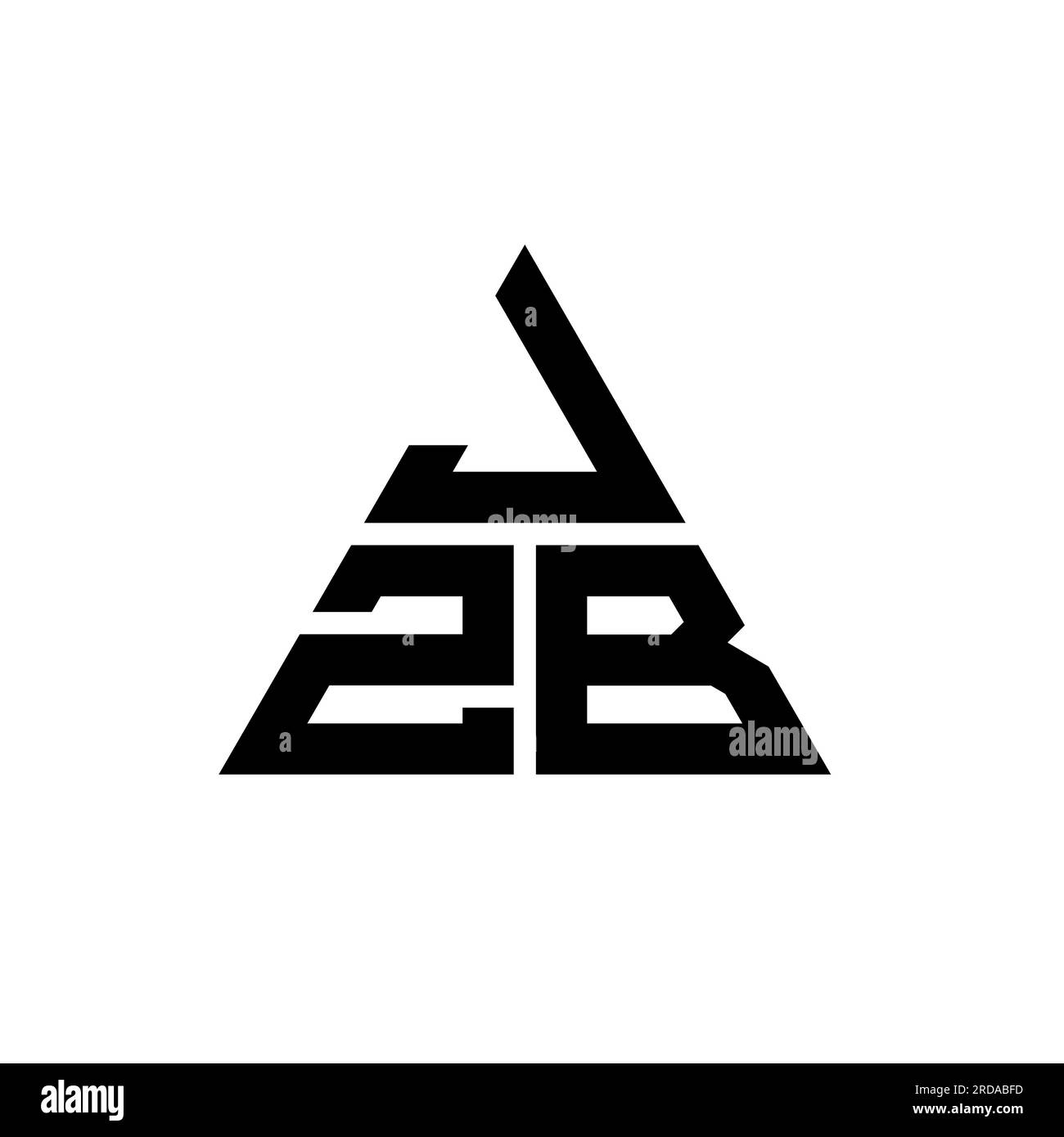 JZB triangle letter logo design with triangle shape. JZB triangle logo ...