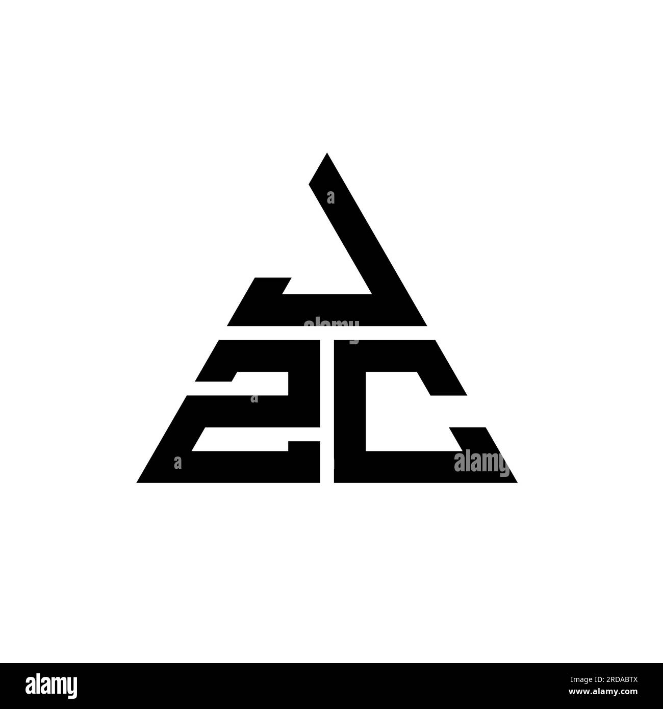 JZC triangle letter logo design with triangle shape. JZC triangle logo ...