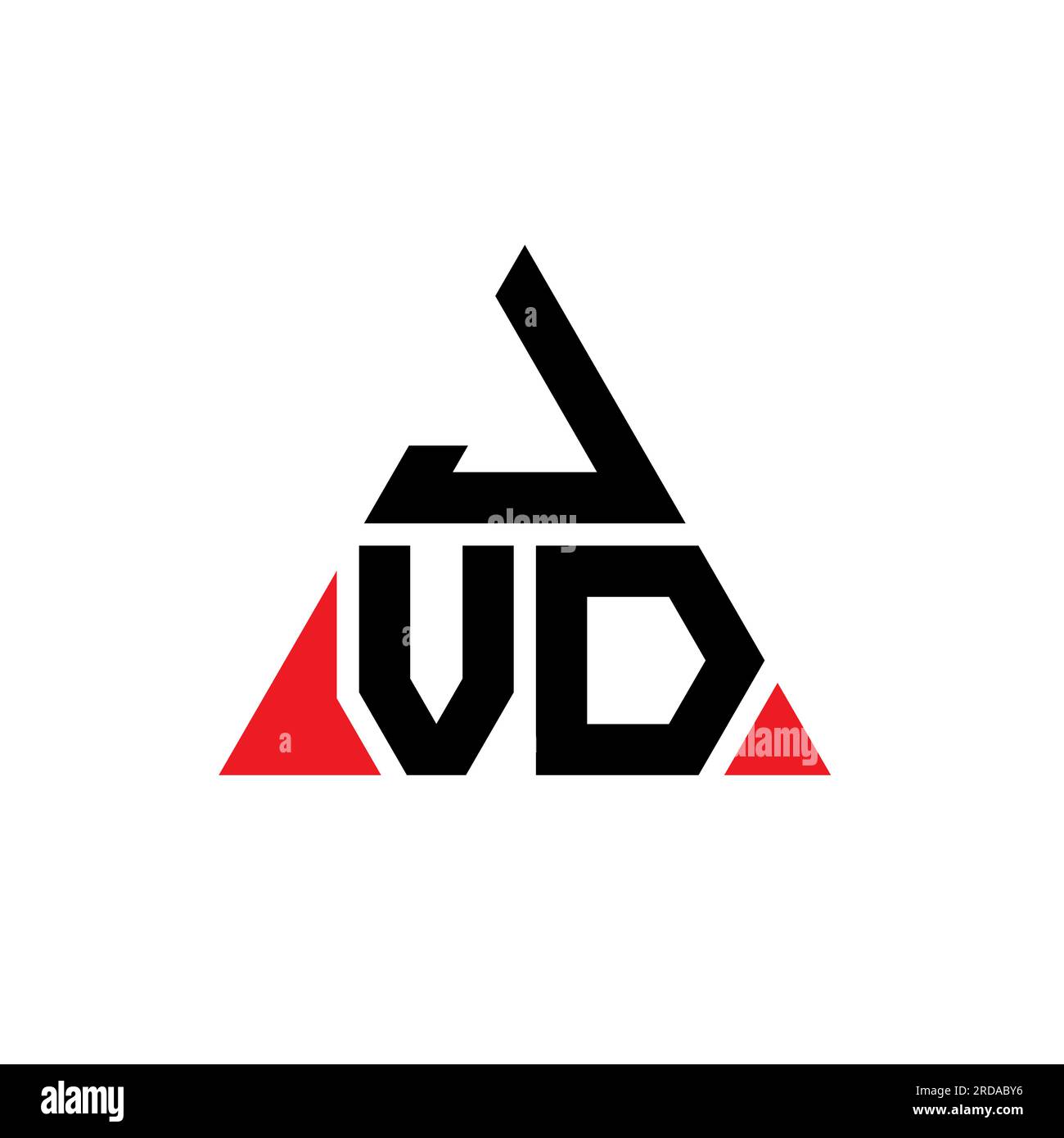 JVD triangle letter logo design with triangle shape. JVD triangle logo ...