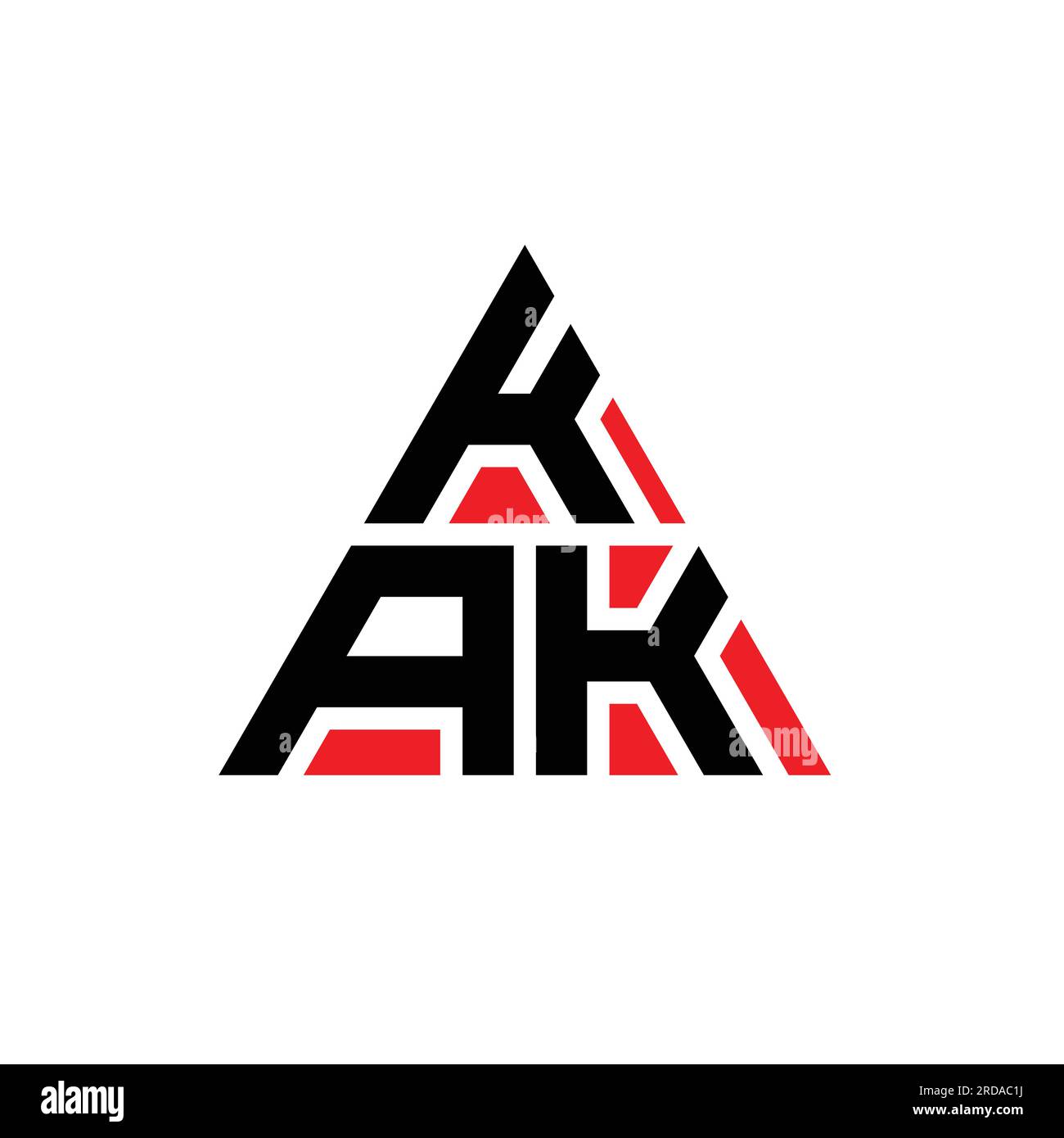 KAK triangle letter logo design with triangle shape. KAK triangle logo ...