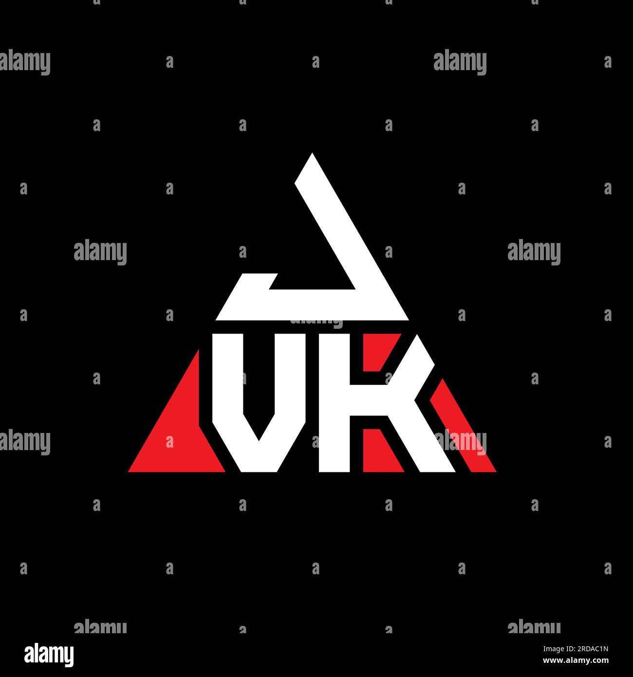 JVK triangle letter logo design with triangle shape. JVK triangle logo ...