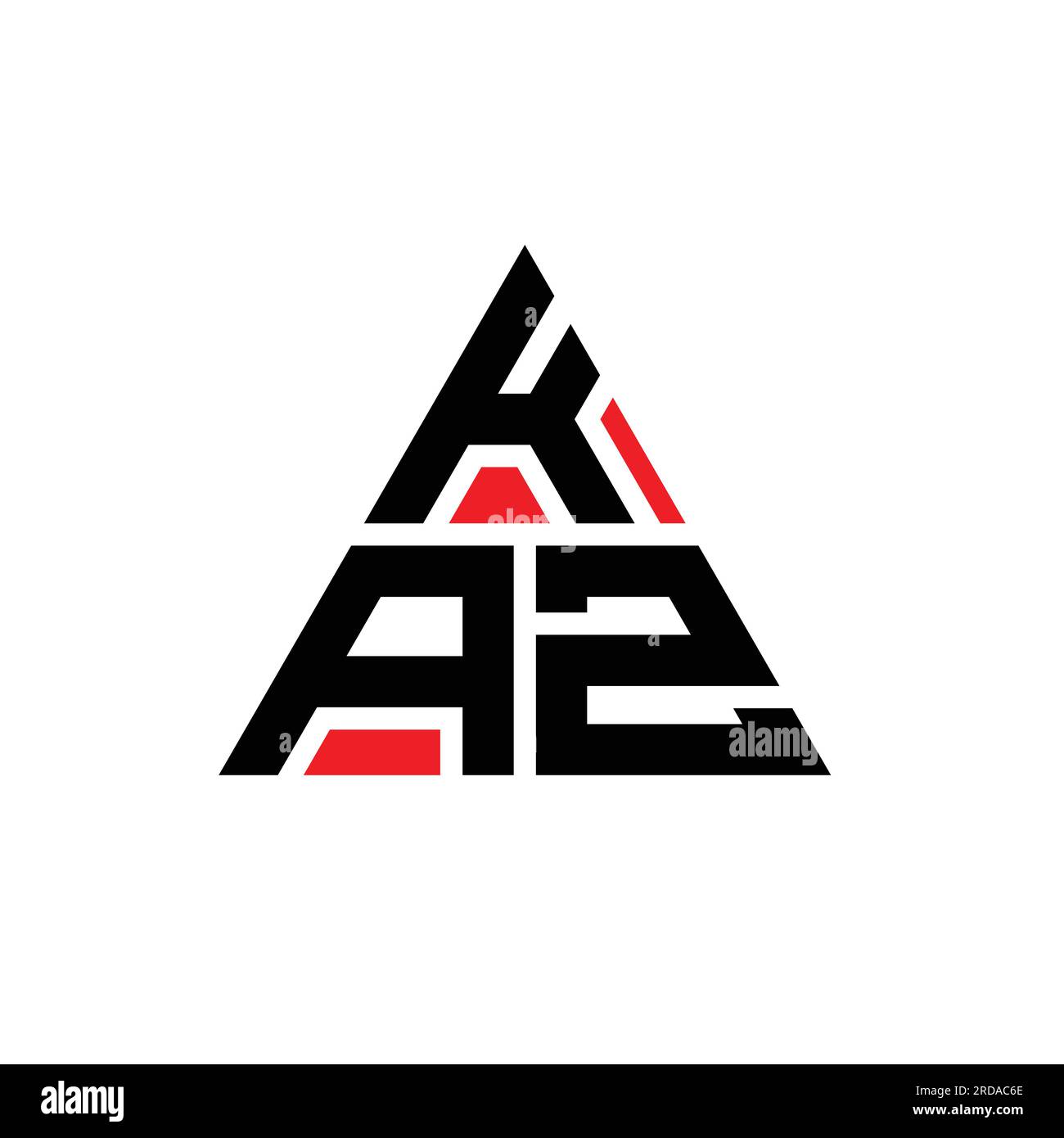 KAZ triangle letter logo design with triangle shape. KAZ triangle logo ...